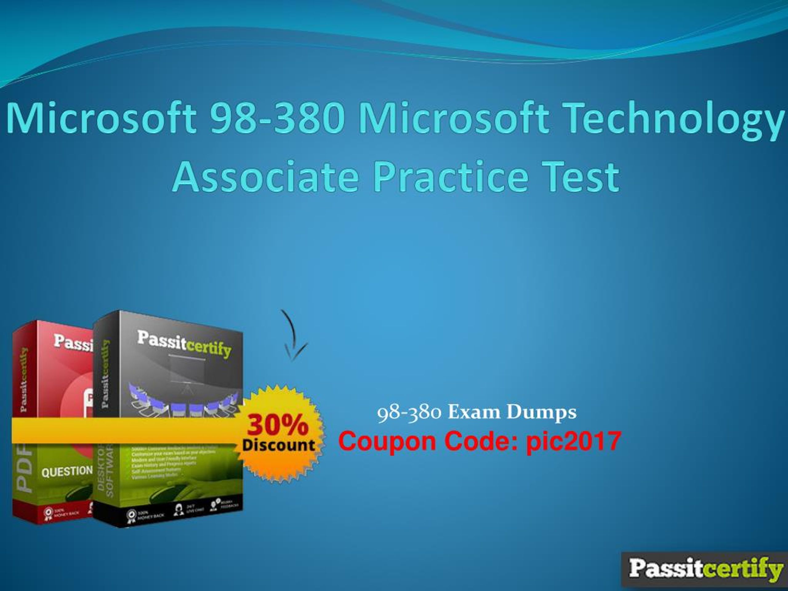 PPT - Microsoft 98-380 Microsoft Technology Associate Practice Test ...