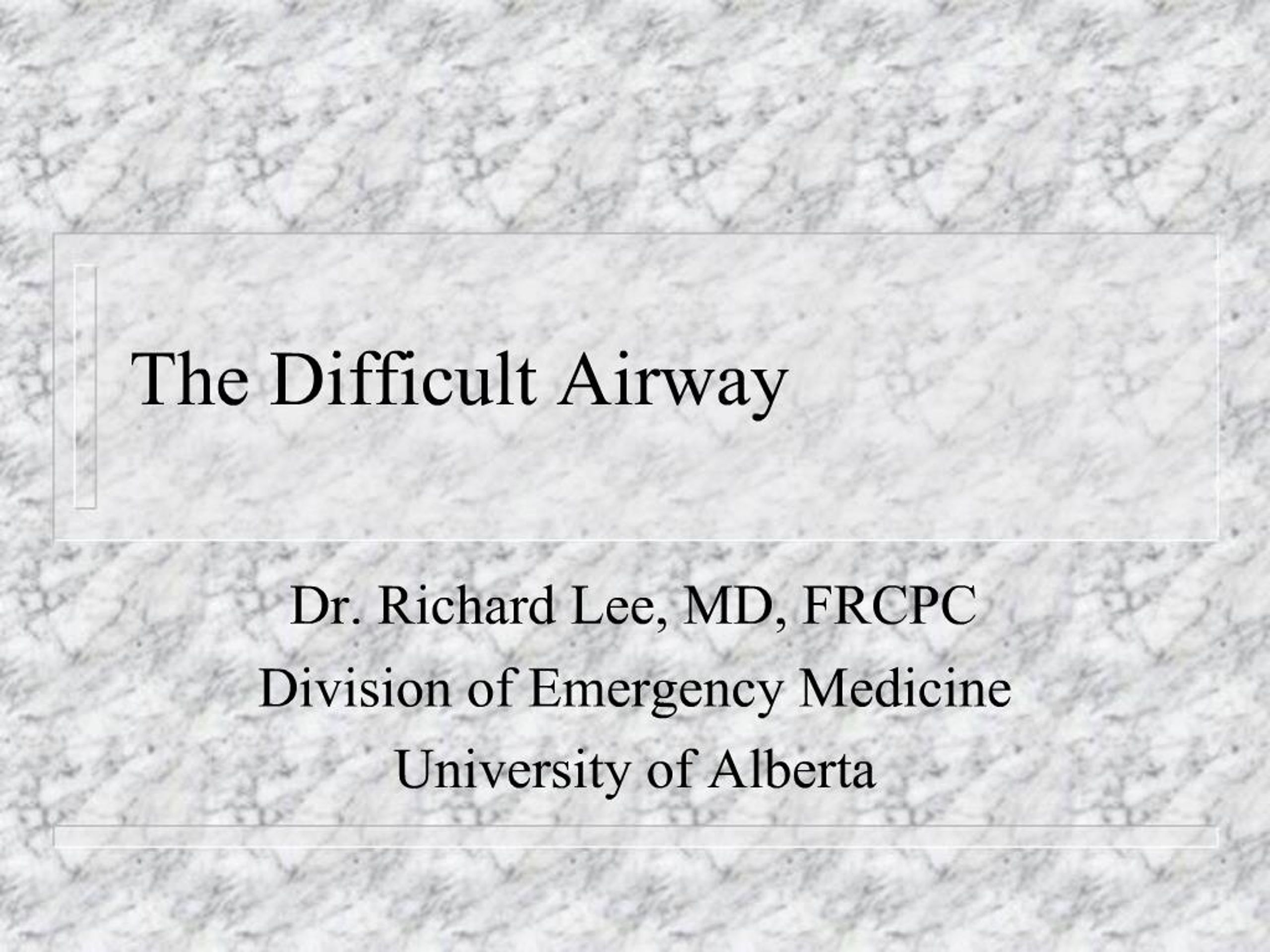 PPT - The Difficult Airway PowerPoint Presentation, free download - ID ...