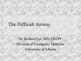 PPT - DIFFICULT AIRWAY MANAGEMENT PowerPoint Presentation, free ...