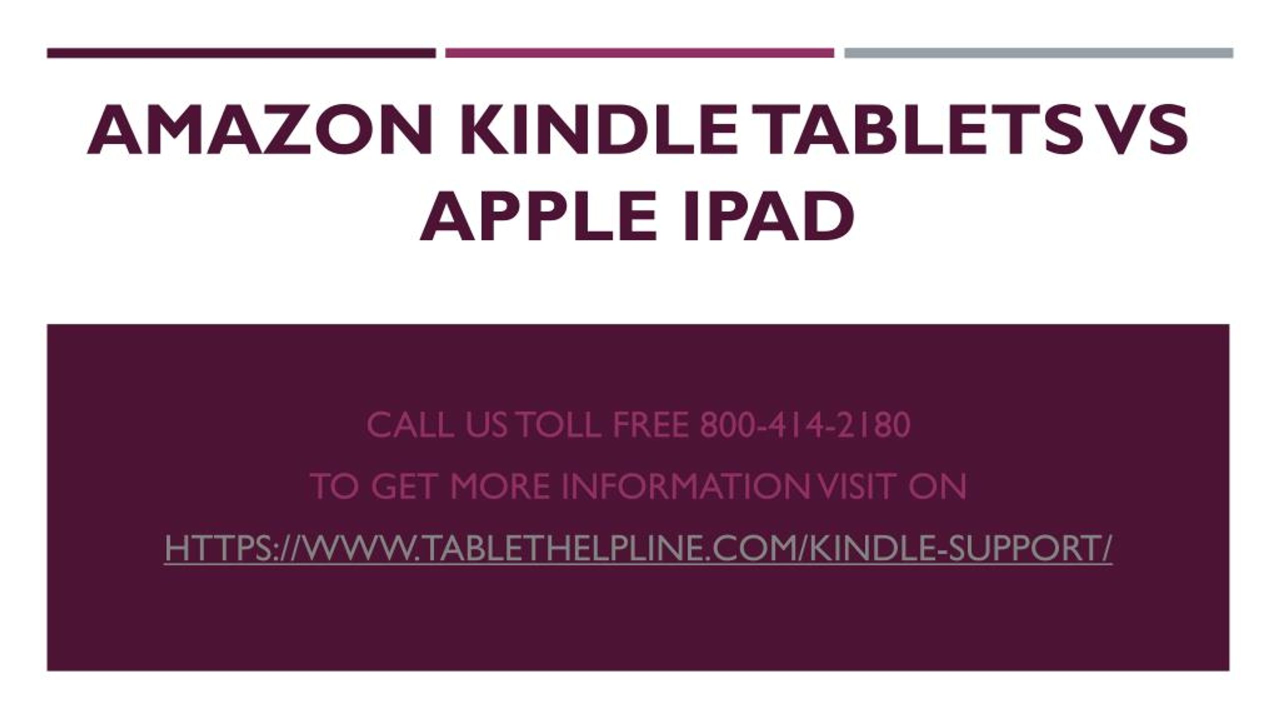 PPT - Amazon Kindle Tablets vs Apple iPad PowerPoint Presentation, free ...