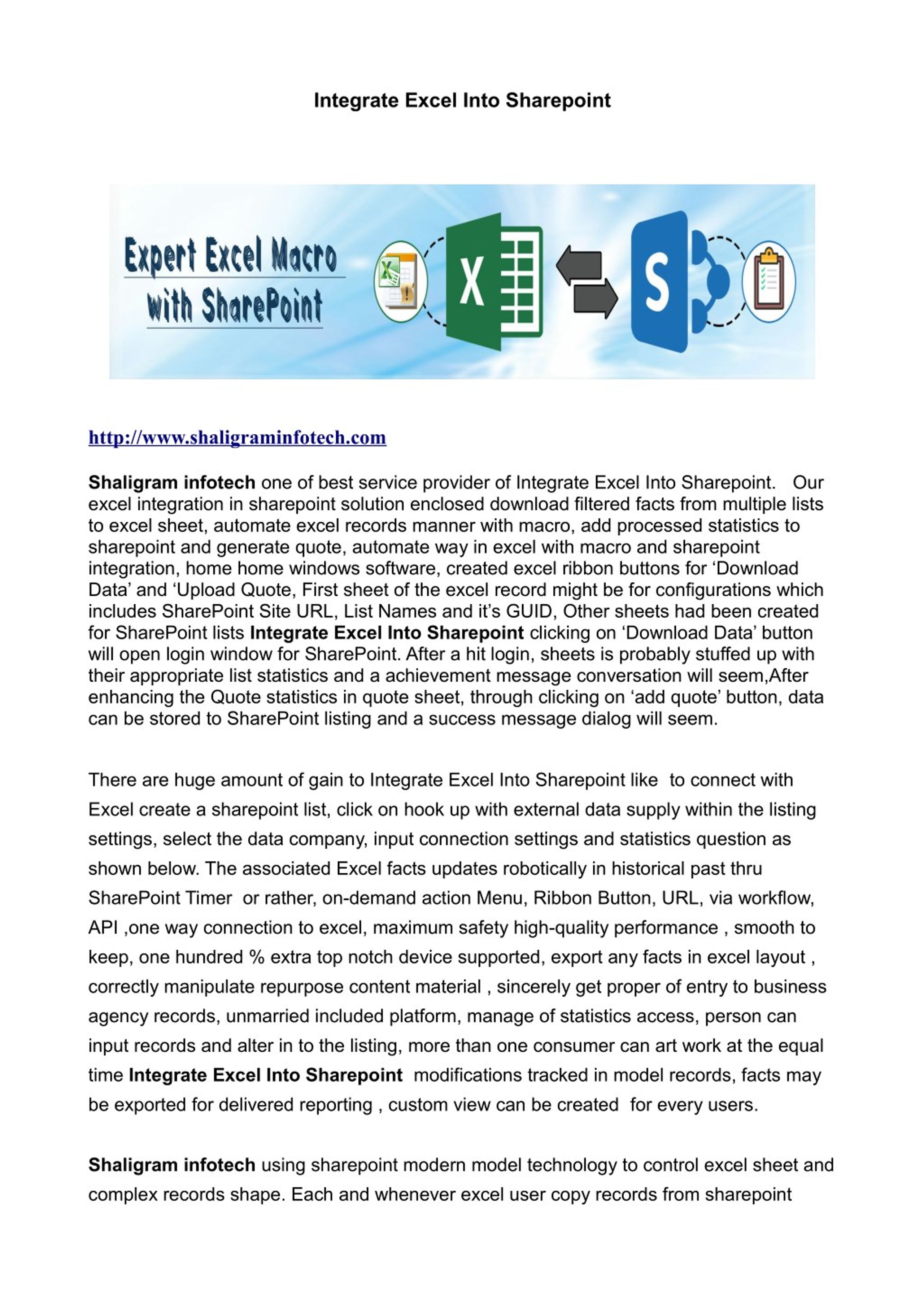 PPT - Excel Integration In Sharepoint | Integrate Excel Into Sharepoint ...