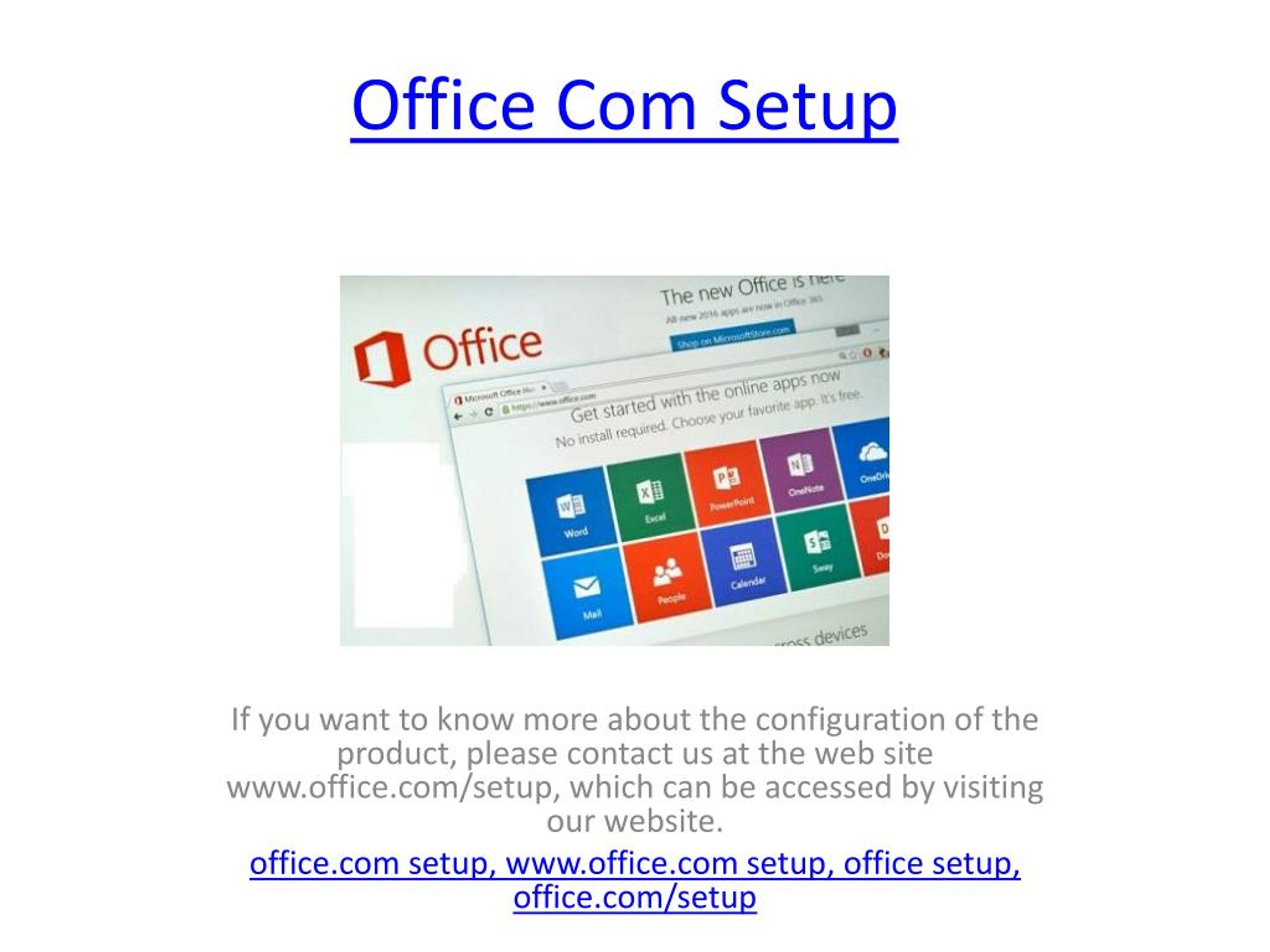 PPT - Office Com Setup PowerPoint Presentation, free download - ID:7844377