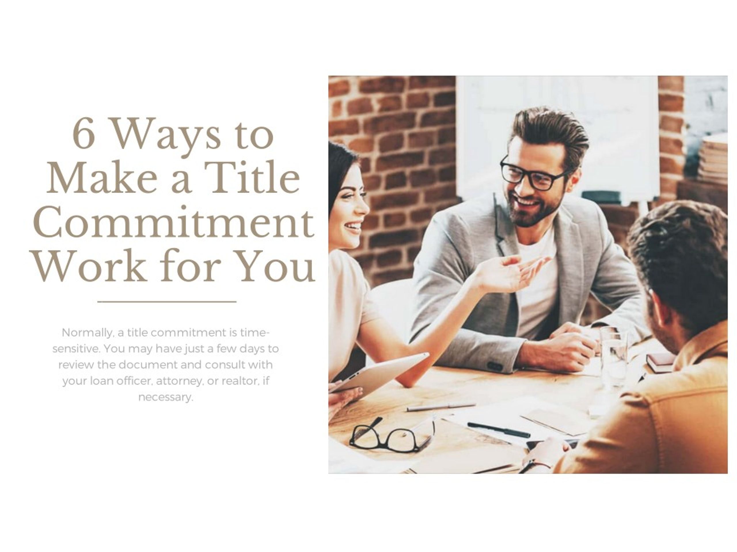 PPT - 6 ways to make a title commitment work for you PowerPoint ...