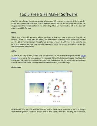 PPT - Top 5 free GIFs maker software PowerPoint Presentation, free ...