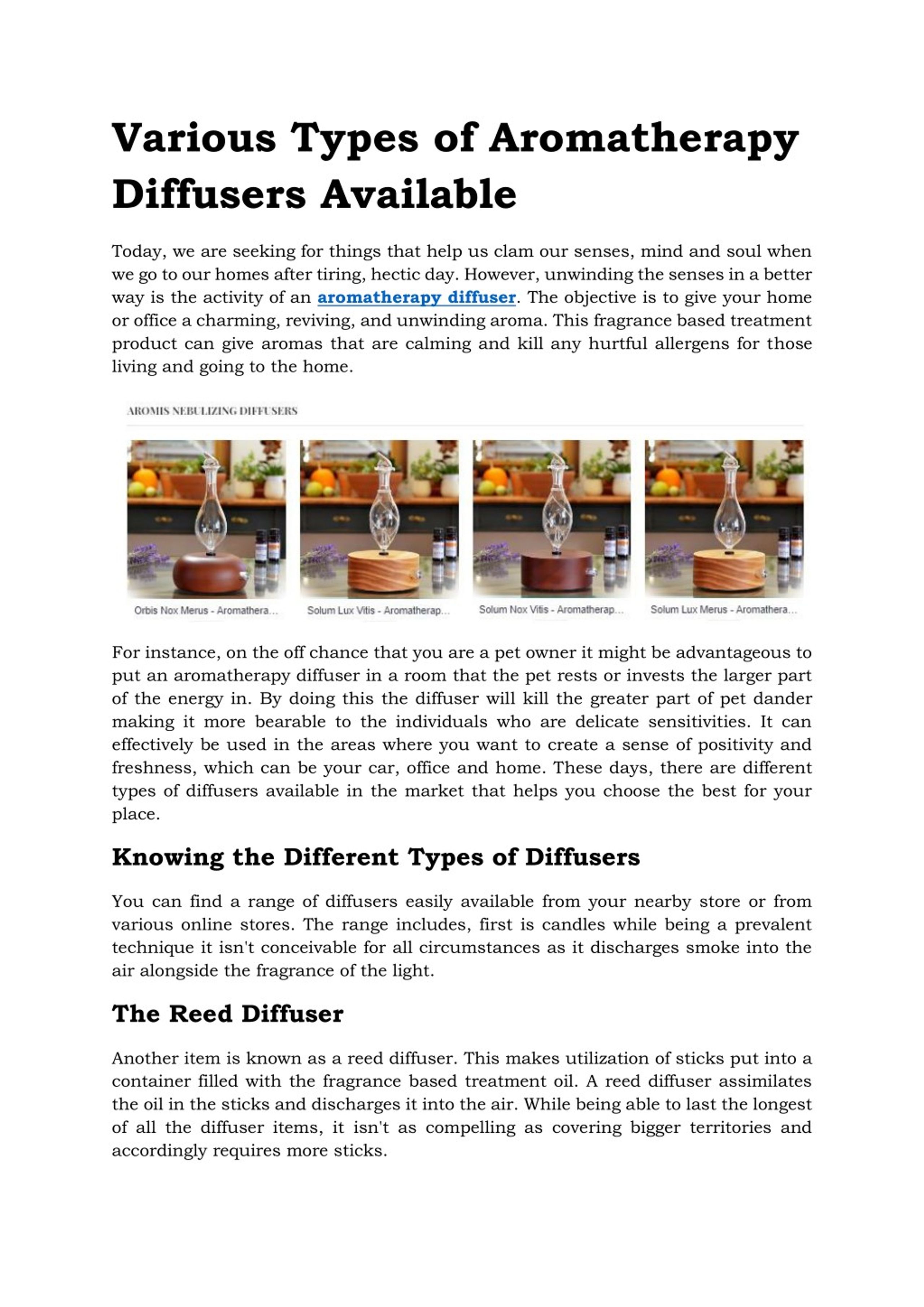 PPT - Various Types of Aromatherapy Diffusers Available PowerPoint ...
