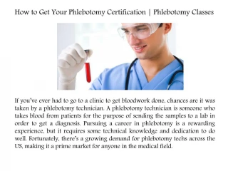 PPT - Phlebotomy PowerPoint Presentation, free download - ID:2240980