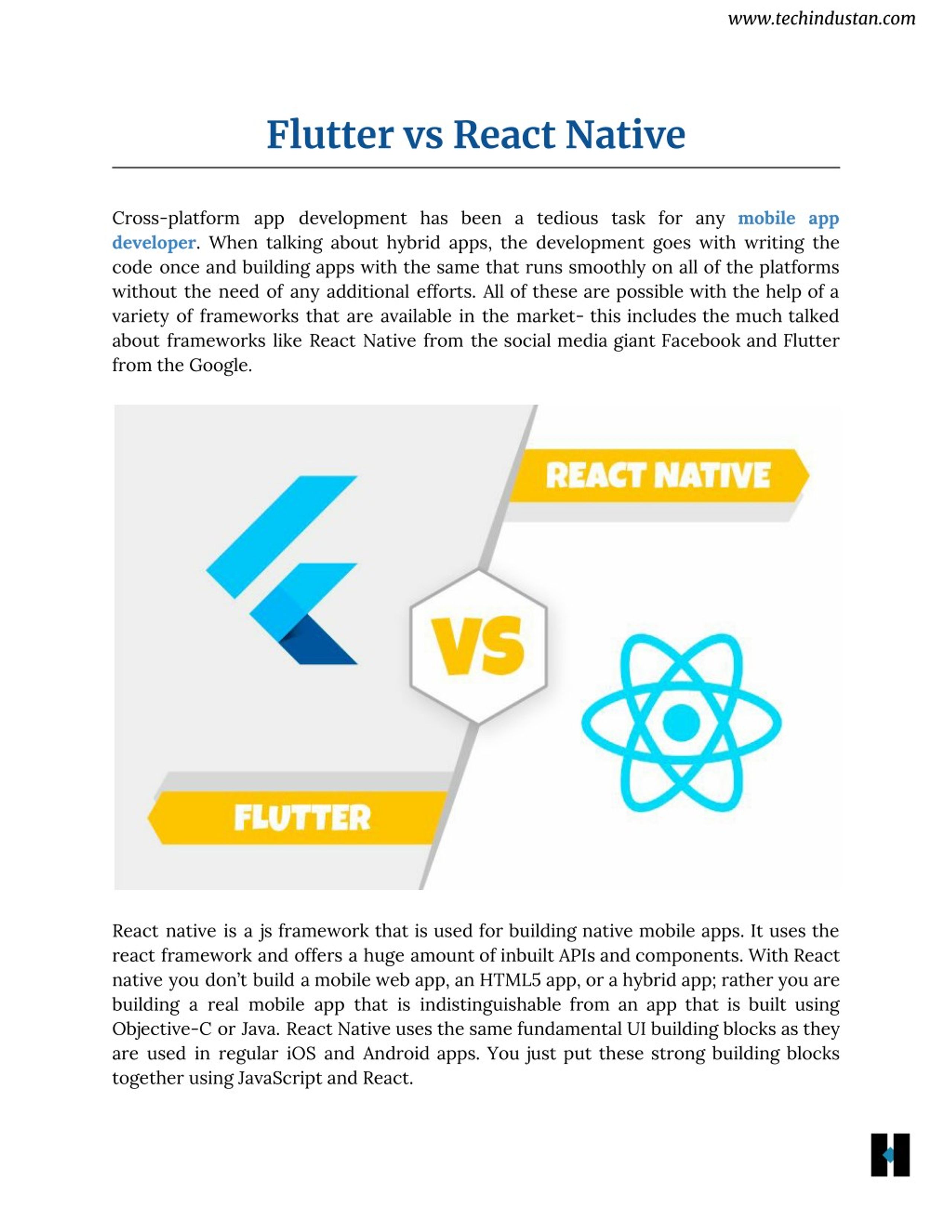 PPT - Flutter vs React Native - tecHindustan PowerPoint Presentation, free download - ID:7874825