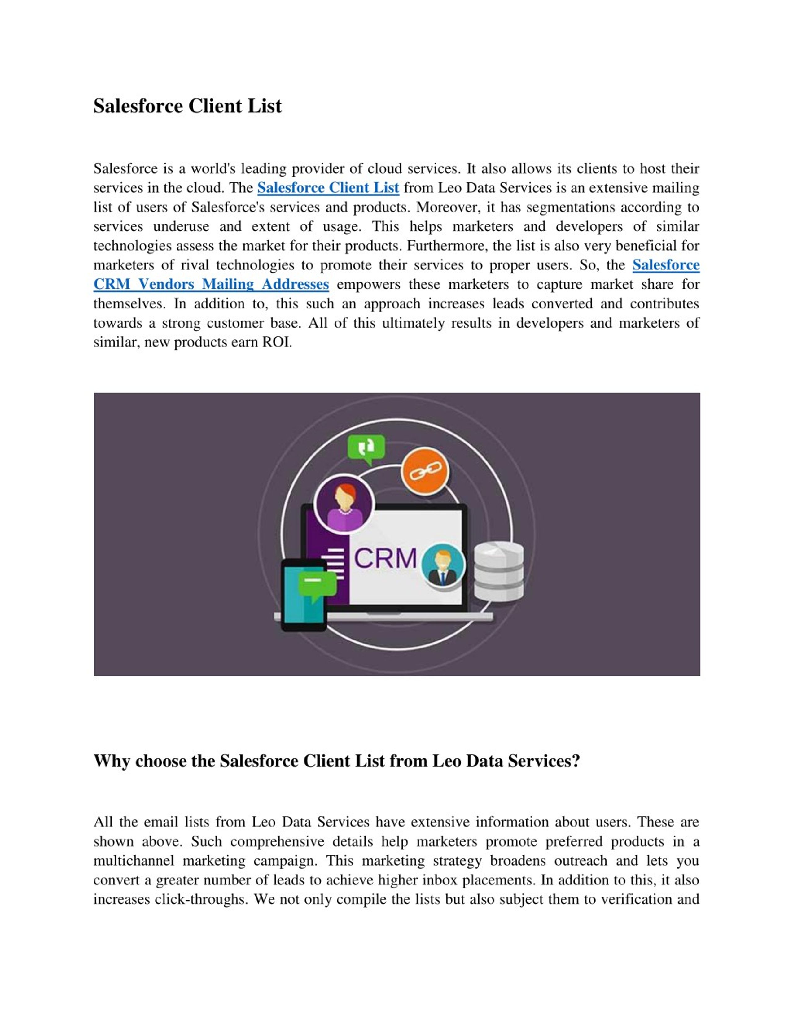 PPT - Salesforce Client List | Salesforce CRM Vendors Mailing Addresses ...