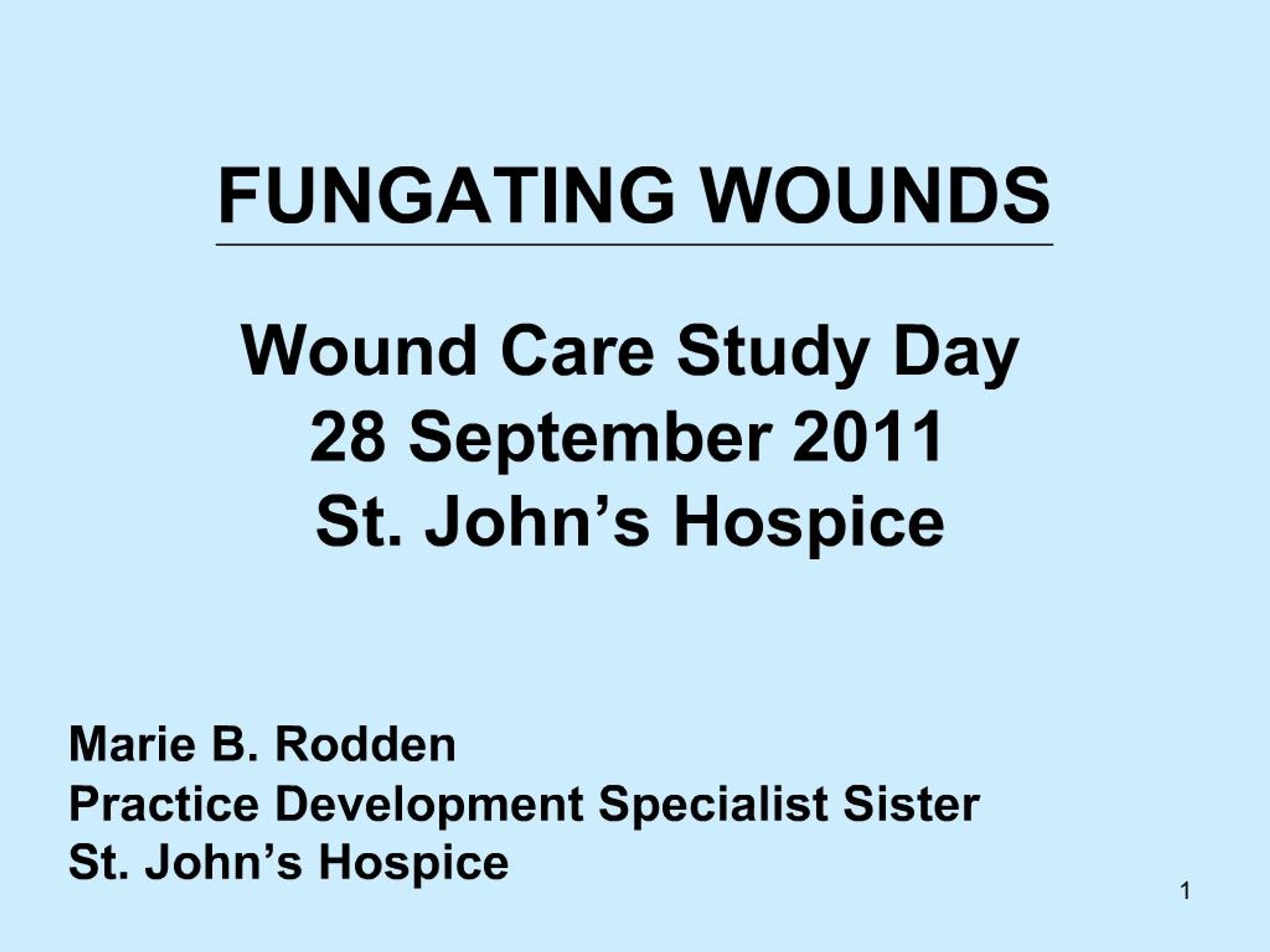 PPT - FUNGATING WOUNDS PowerPoint Presentation, free download - ID:788150