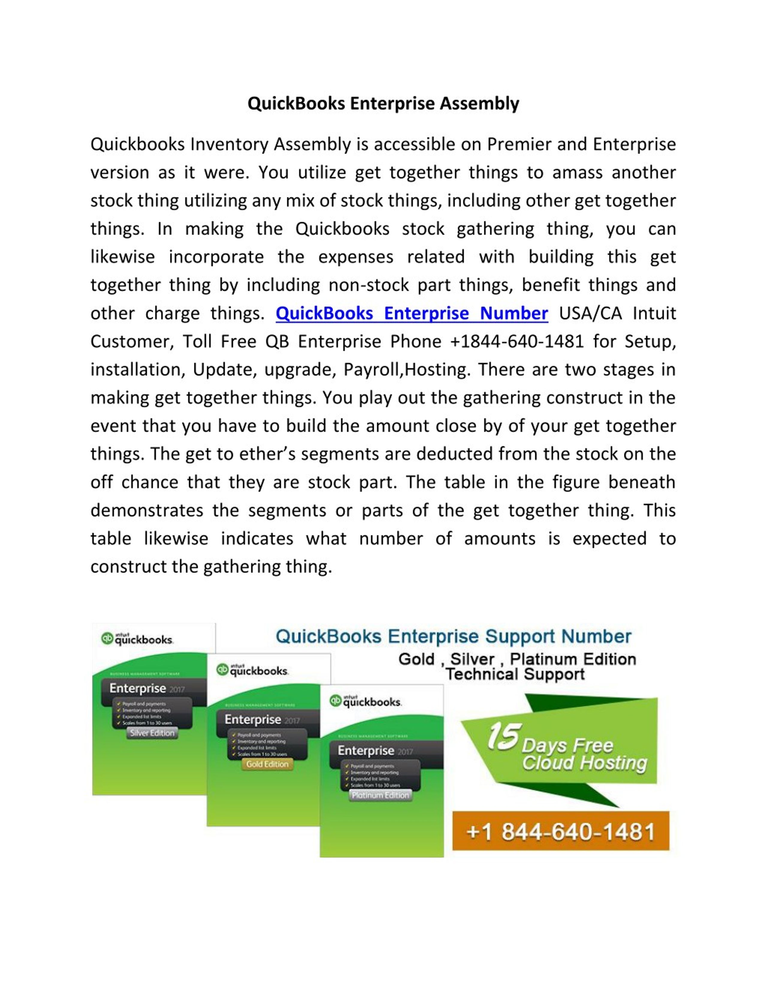 PPT - QuickBooks Enterprise Assembly PowerPoint Presentation, free ...