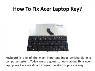 PPT - How To Fix Blue Screen Error In Acer Laptop PowerPoint ...