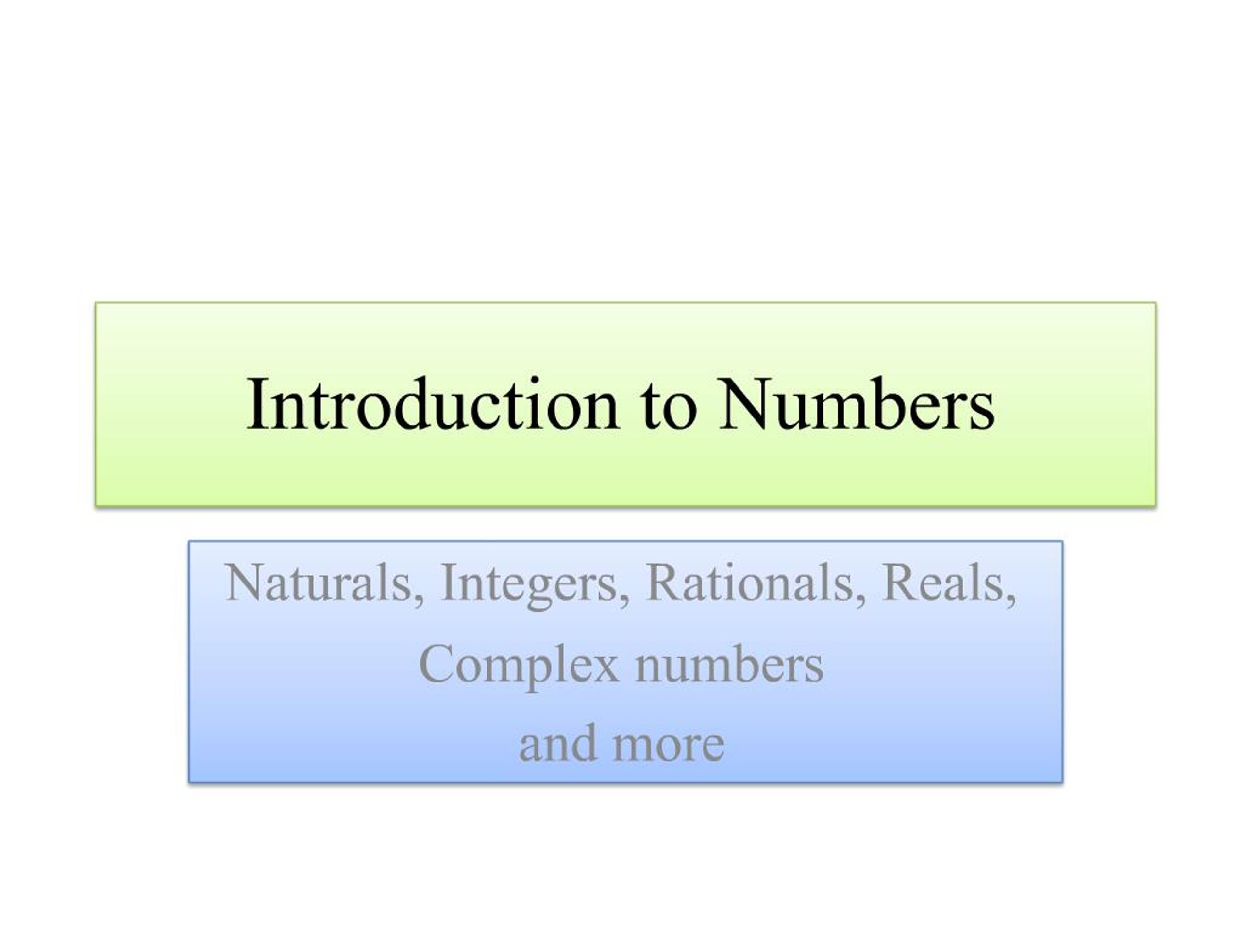 PPT - Introduction to Numbers PowerPoint Presentation, free download ...