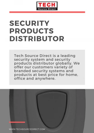 PPT - Maximum Convenience Through Good Security Products PowerPoint ...