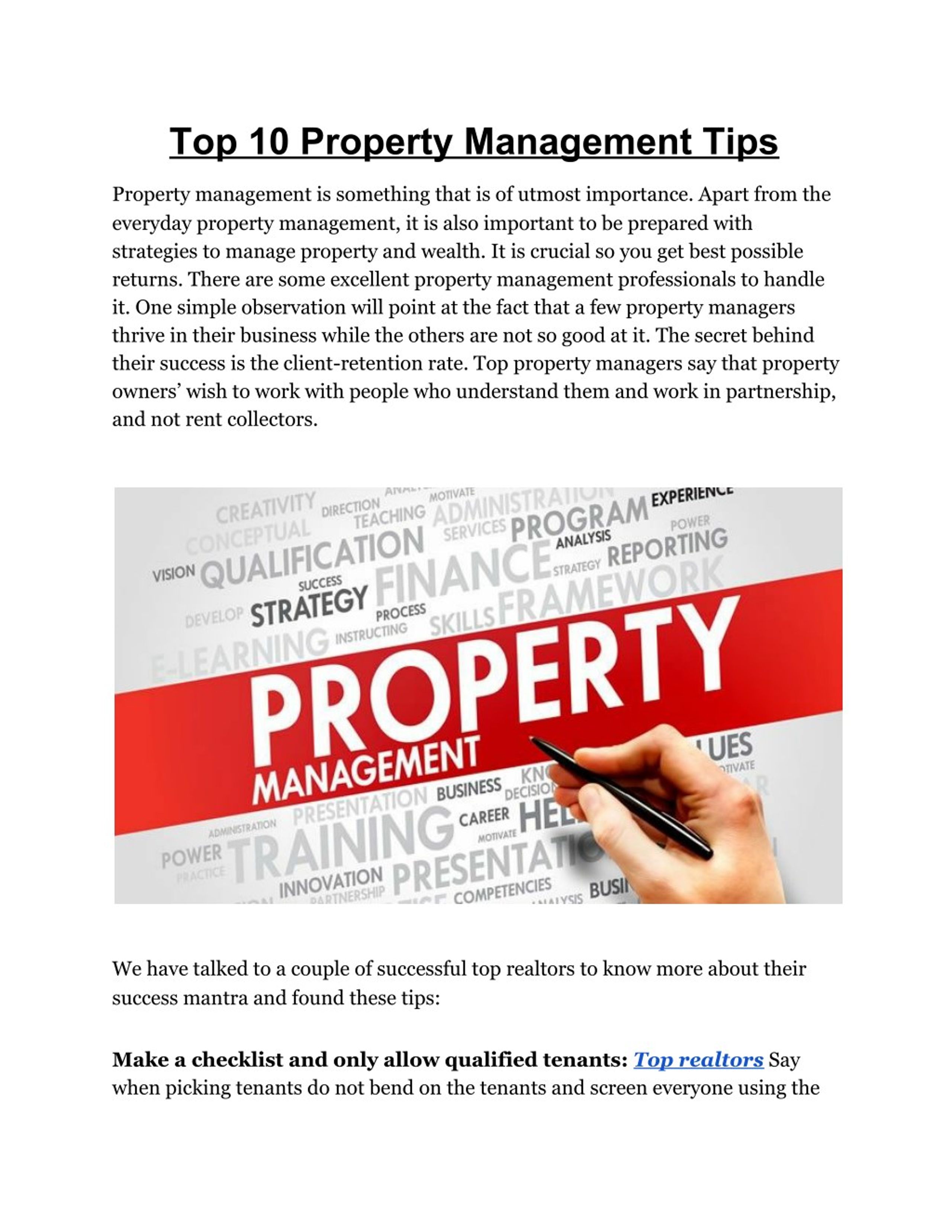 PPT - Top 10 Property Management Tips PowerPoint Presentation, free ...