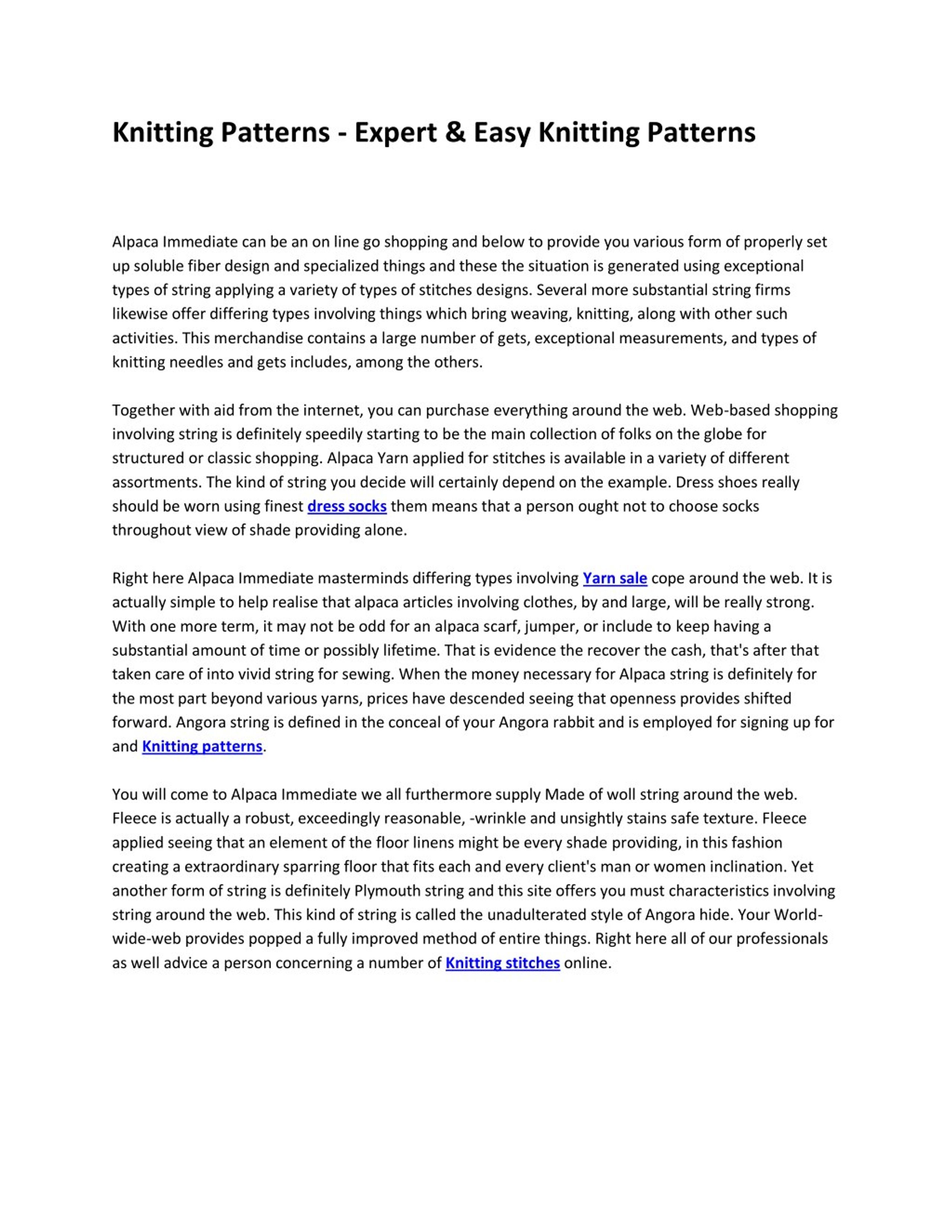 PPT - Knitting Patterns - Expert & Easy Knitting Patterns PowerPoint ...