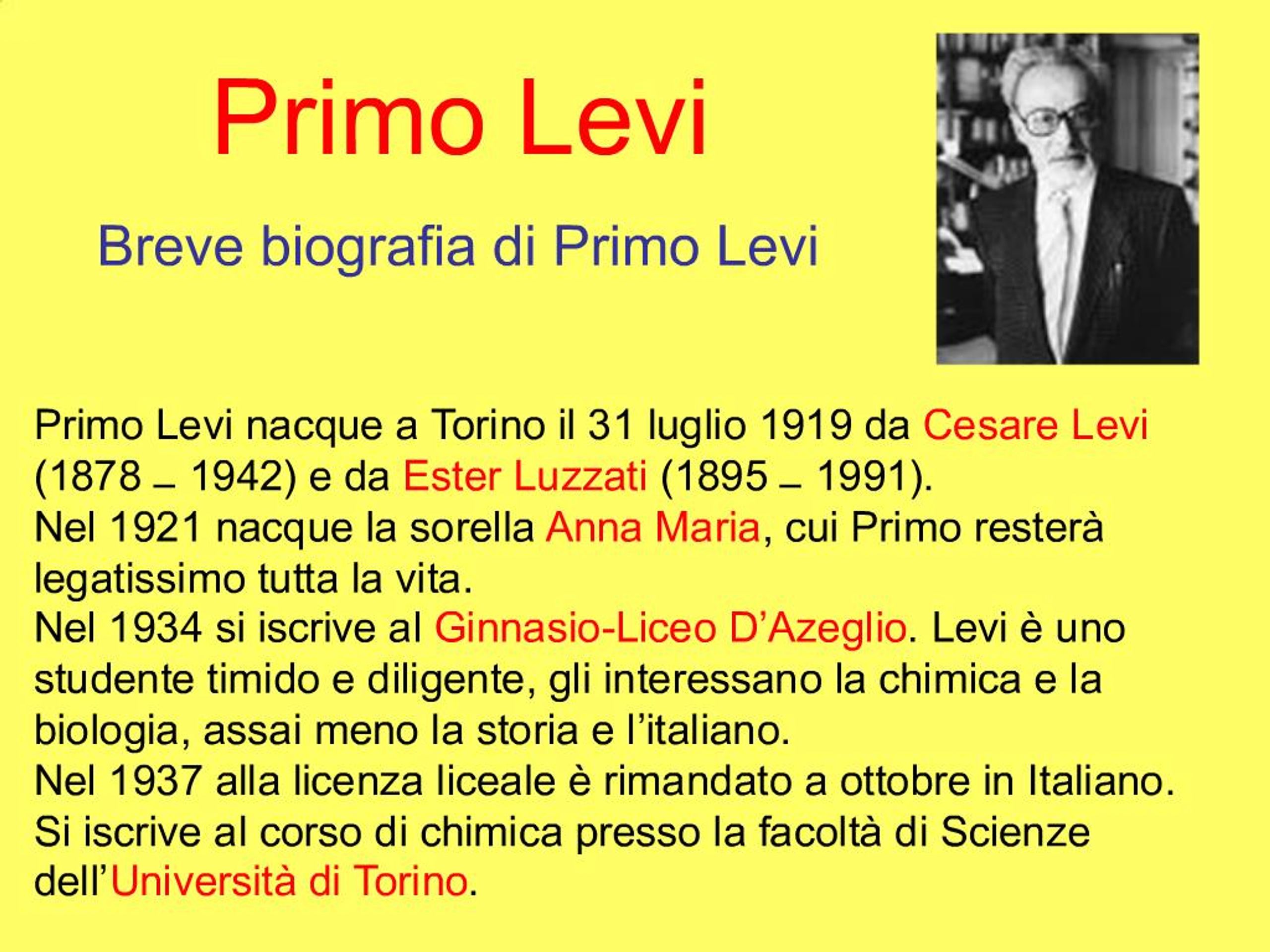 PPT - Primo Levi PowerPoint Presentation, free download - ID:790620