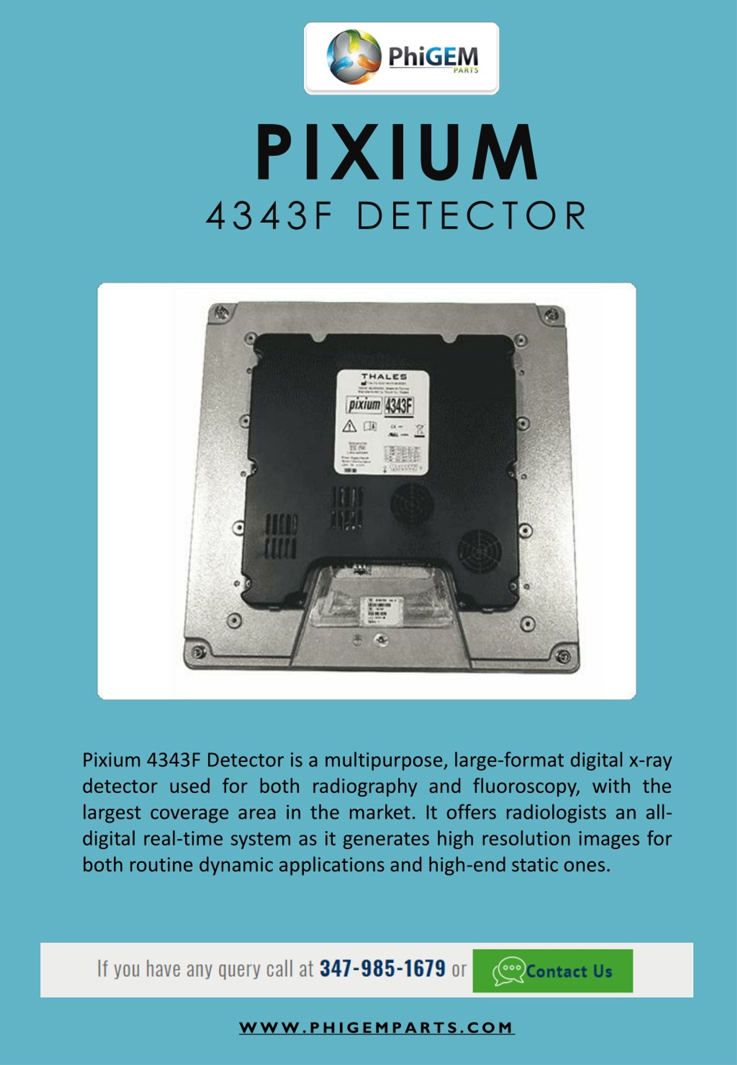PPT - Pixium 4343F Detector - Used For Both Radiography & Fluoroscopy ...