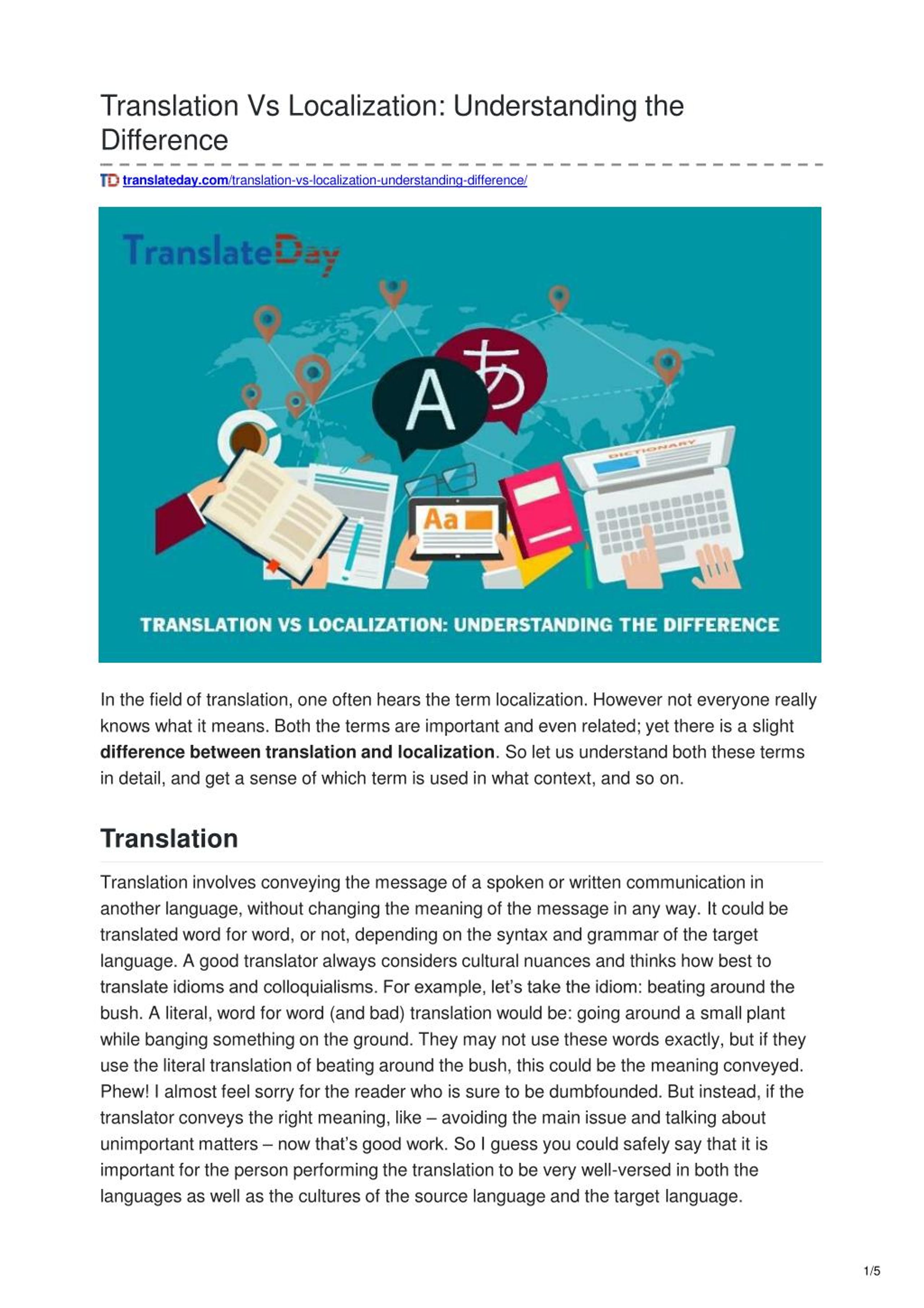 PPT - Translation Vs Localization: Understanding the Difference ...