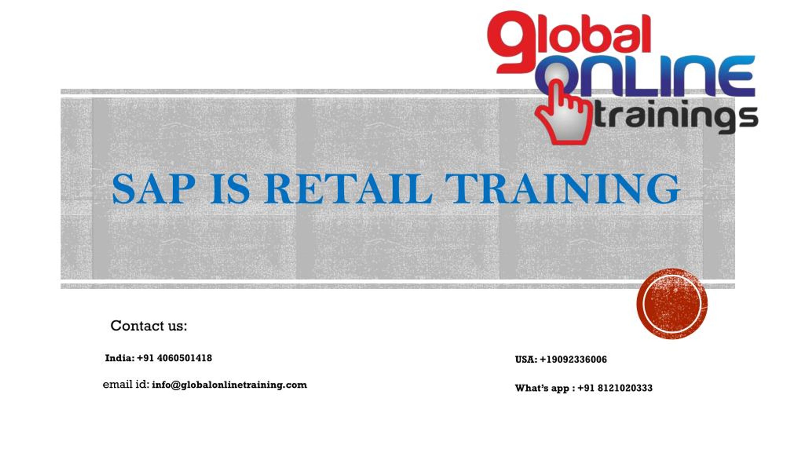 PPT - SAP IS RETAIL Training | SAP RETAIL online training â€“ GOT ...