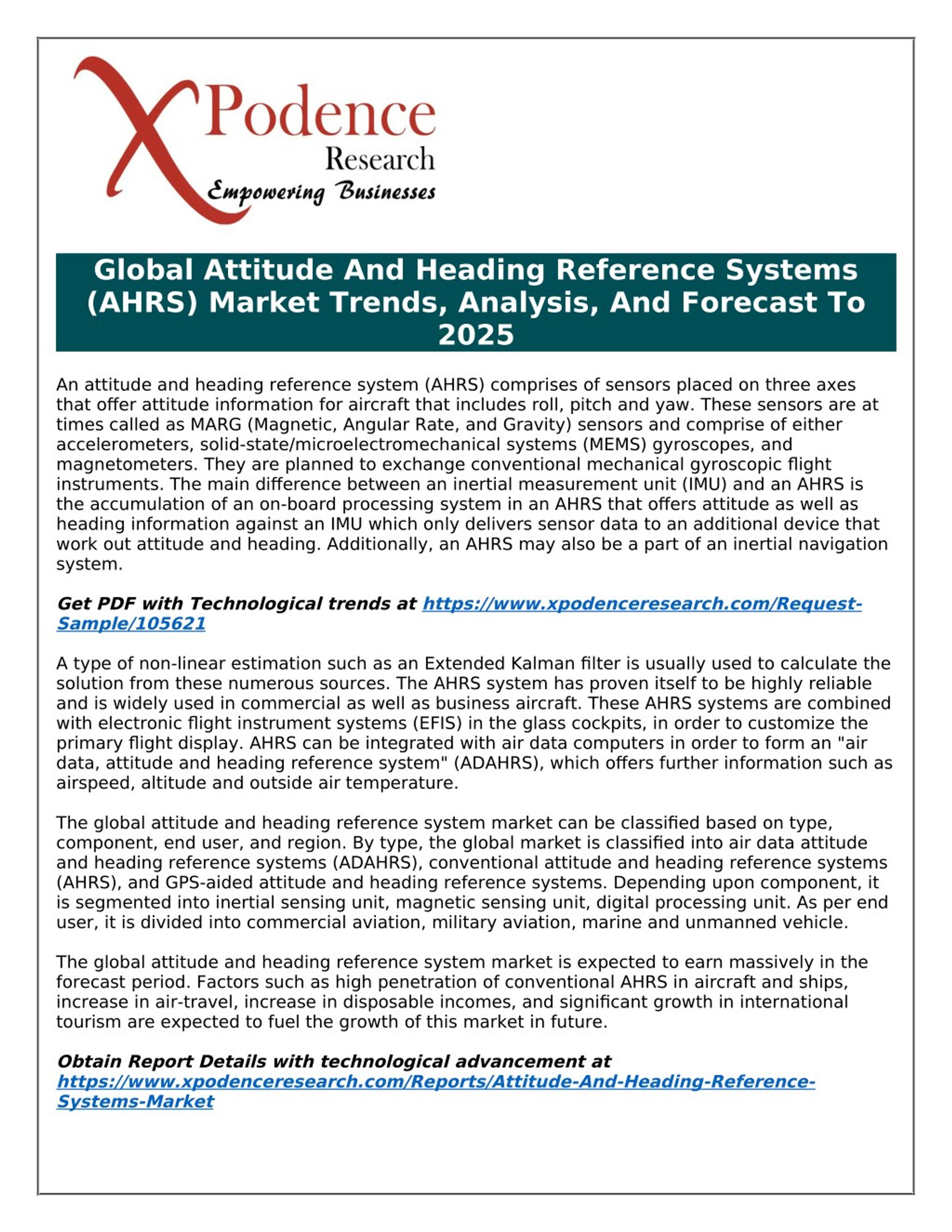 PPT - Attitude And Heading Reference Systems (AHRS) Market - The ...