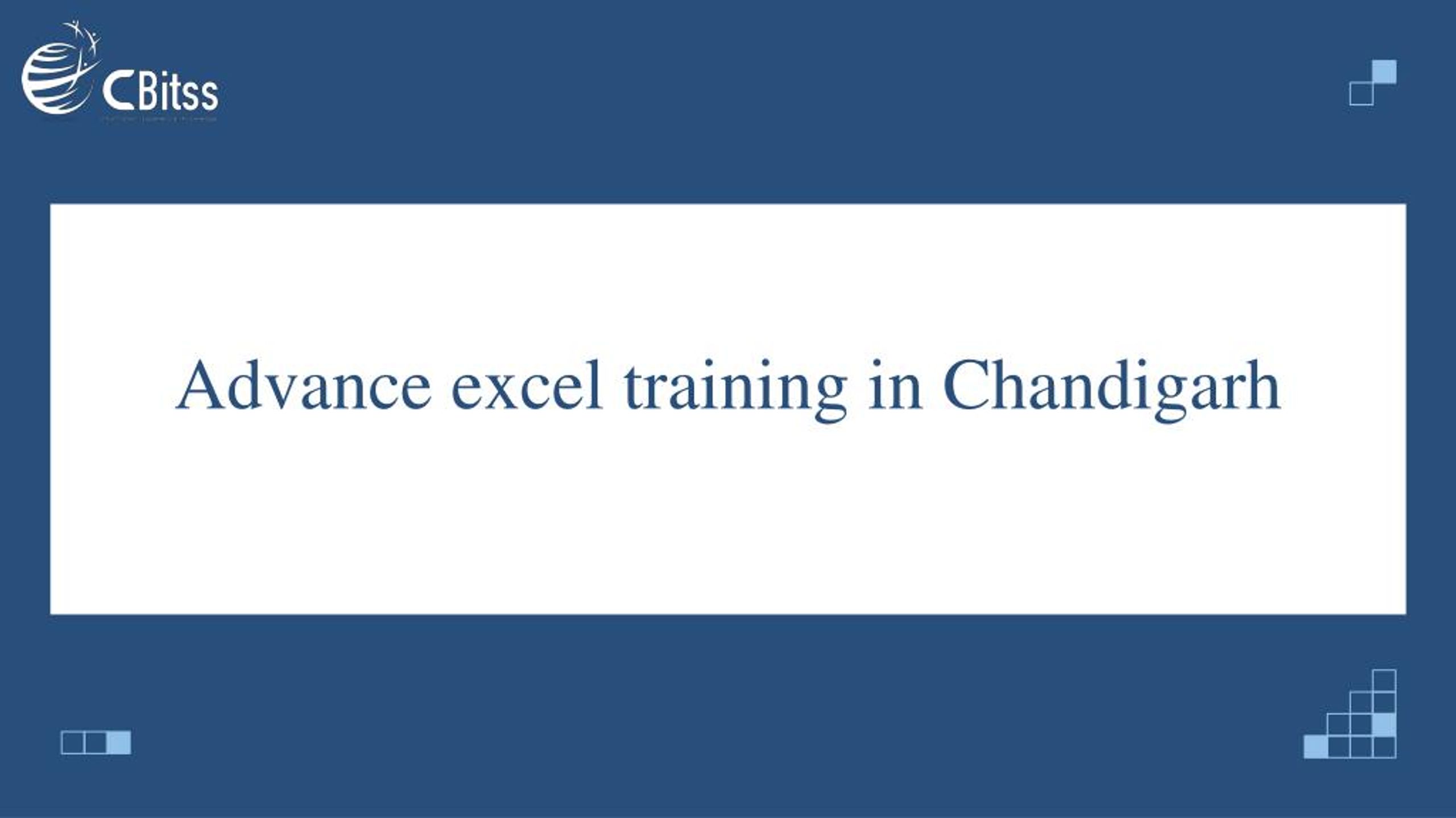 PPT - Advance excel training in Chandigarh PowerPoint Presentation ...