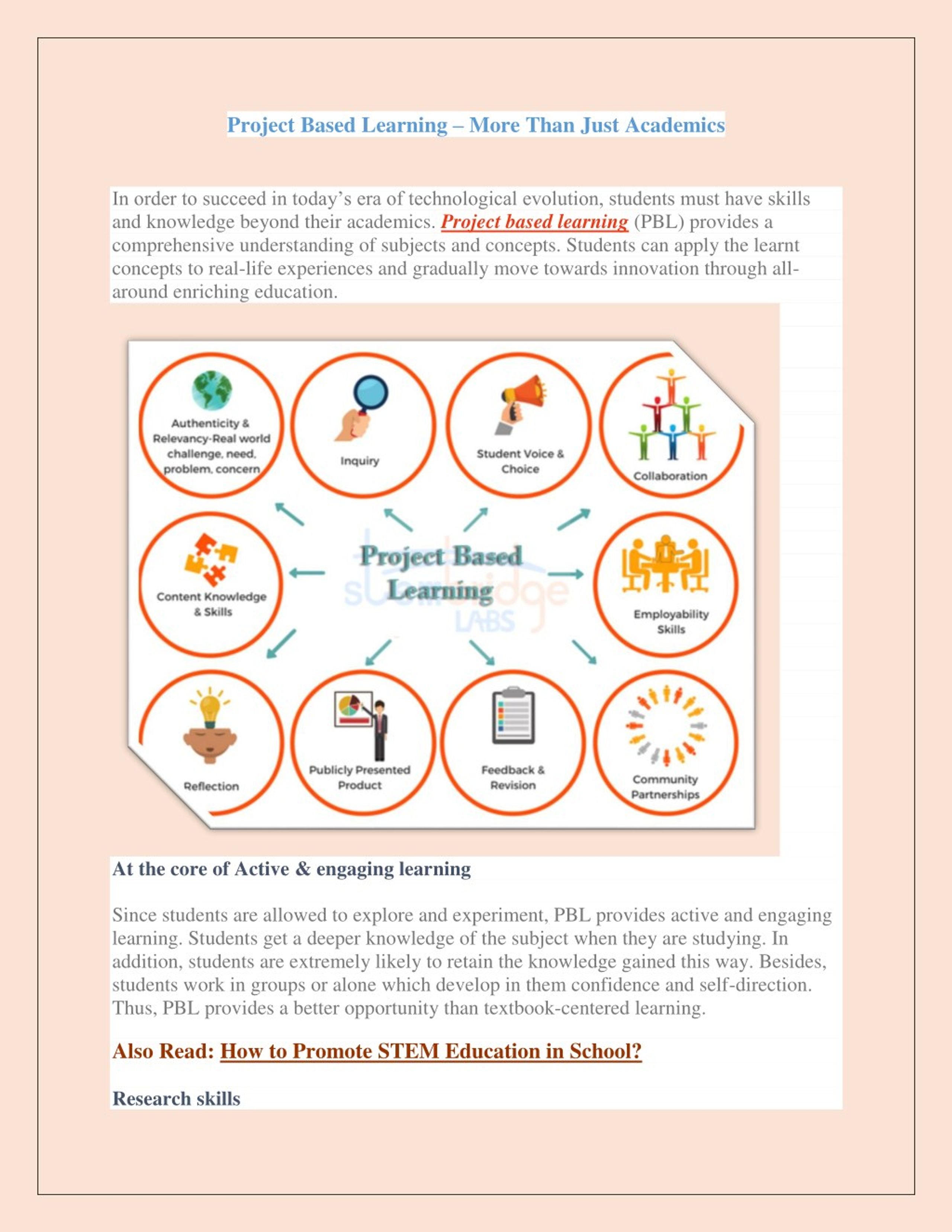 PPT - Project Based Learning â€“ More Than Just Academics PowerPoint ...