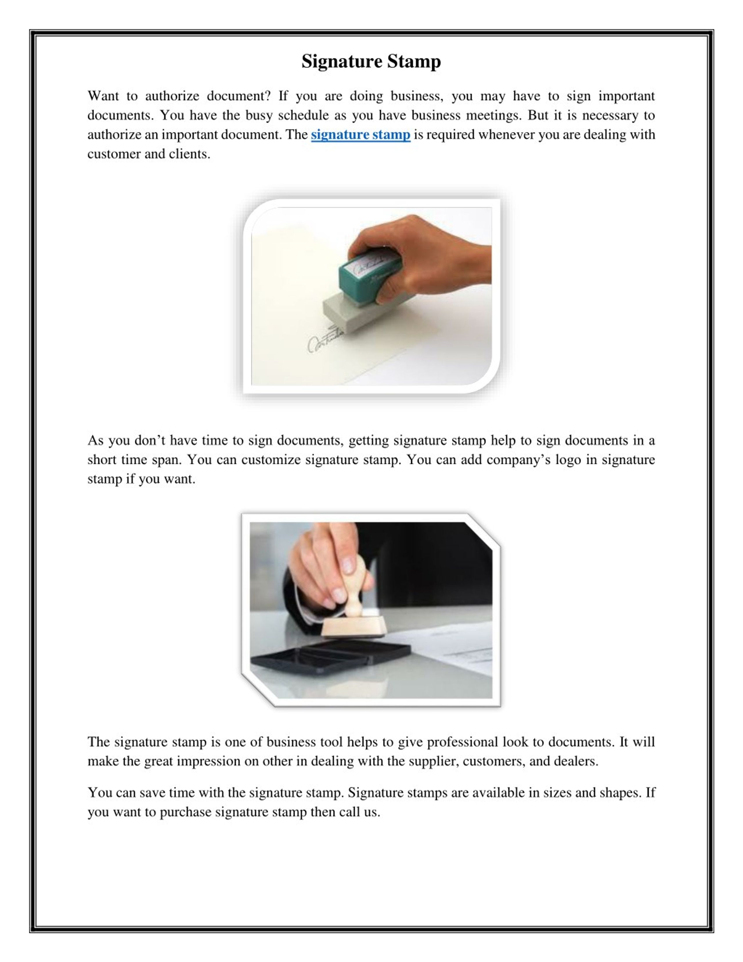 PPT - Signature Stamp PowerPoint Presentation, free download - ID:7939857