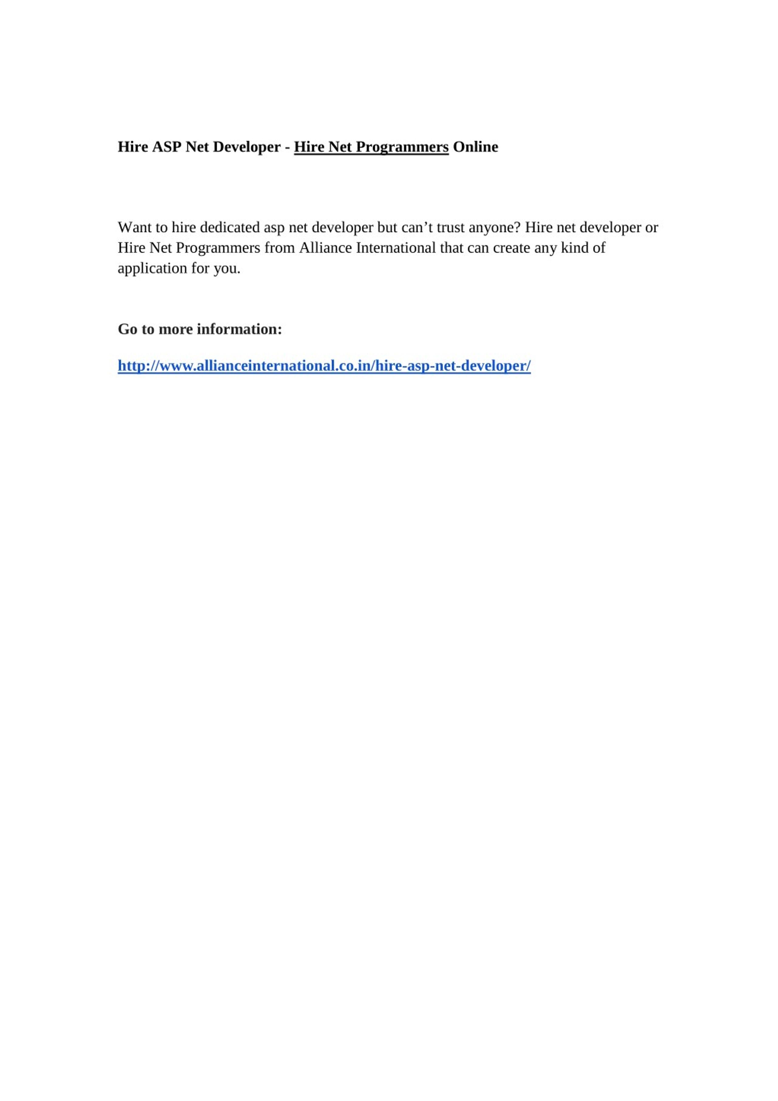 PPT - Hire ASP Net Developer - Hire Net Programmers Online PowerPoint ...