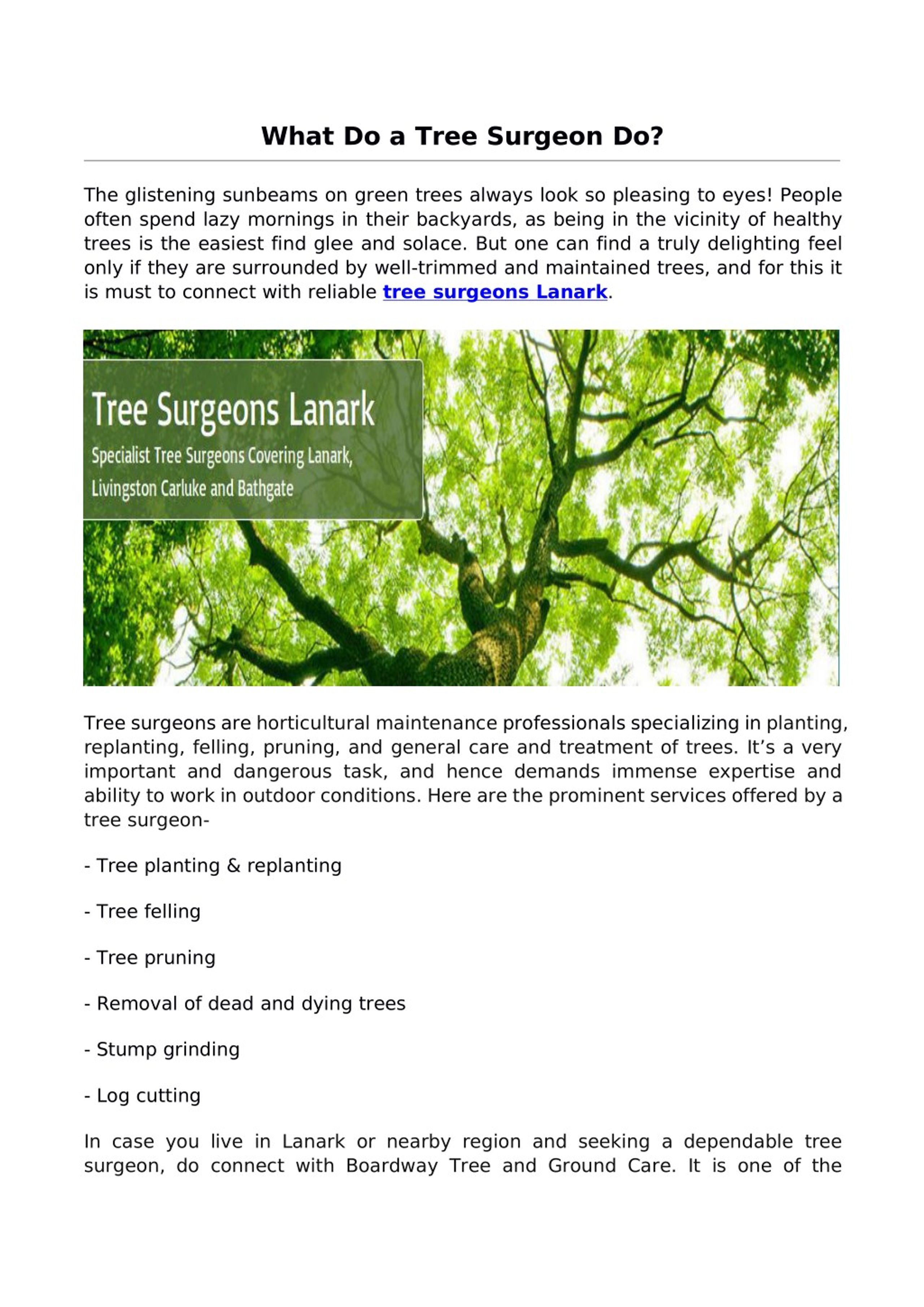 PPT - What Do a Tree Surgeon Do? PowerPoint Presentation, free download ...