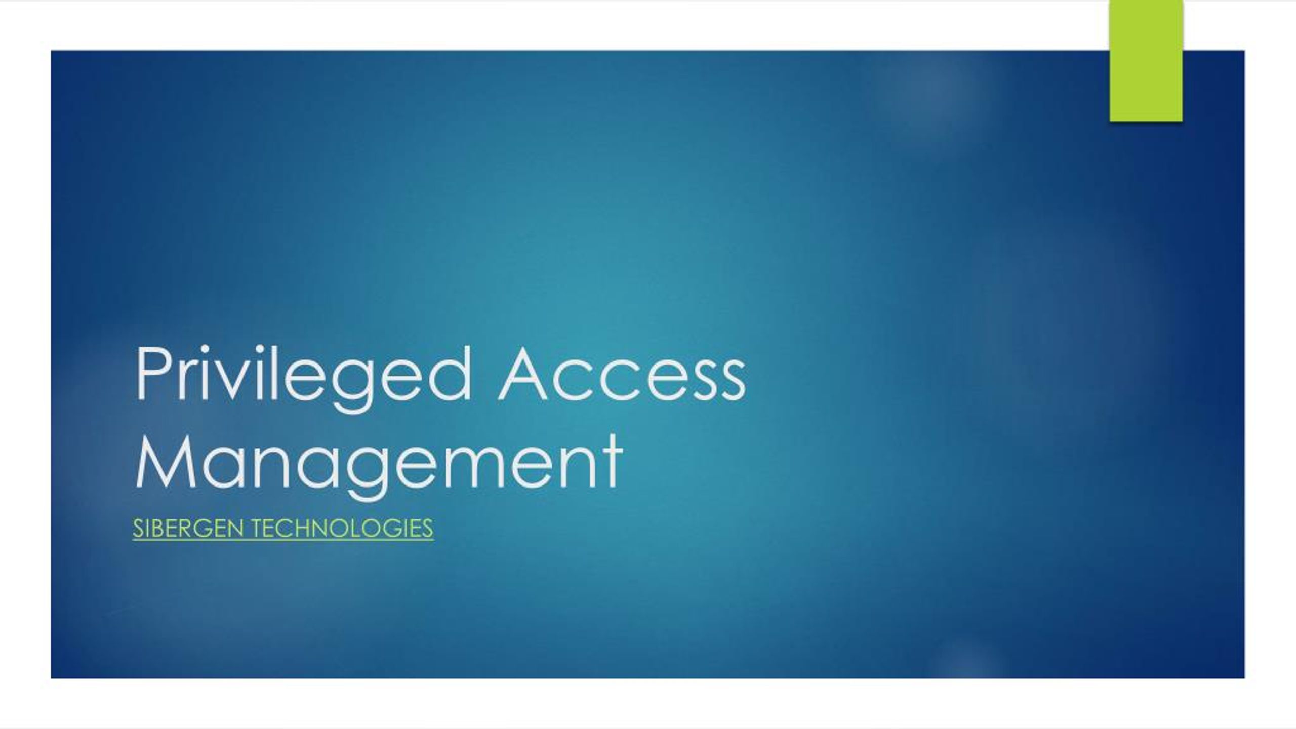 PPT - Privileged Access Management PowerPoint Presentation, free ...