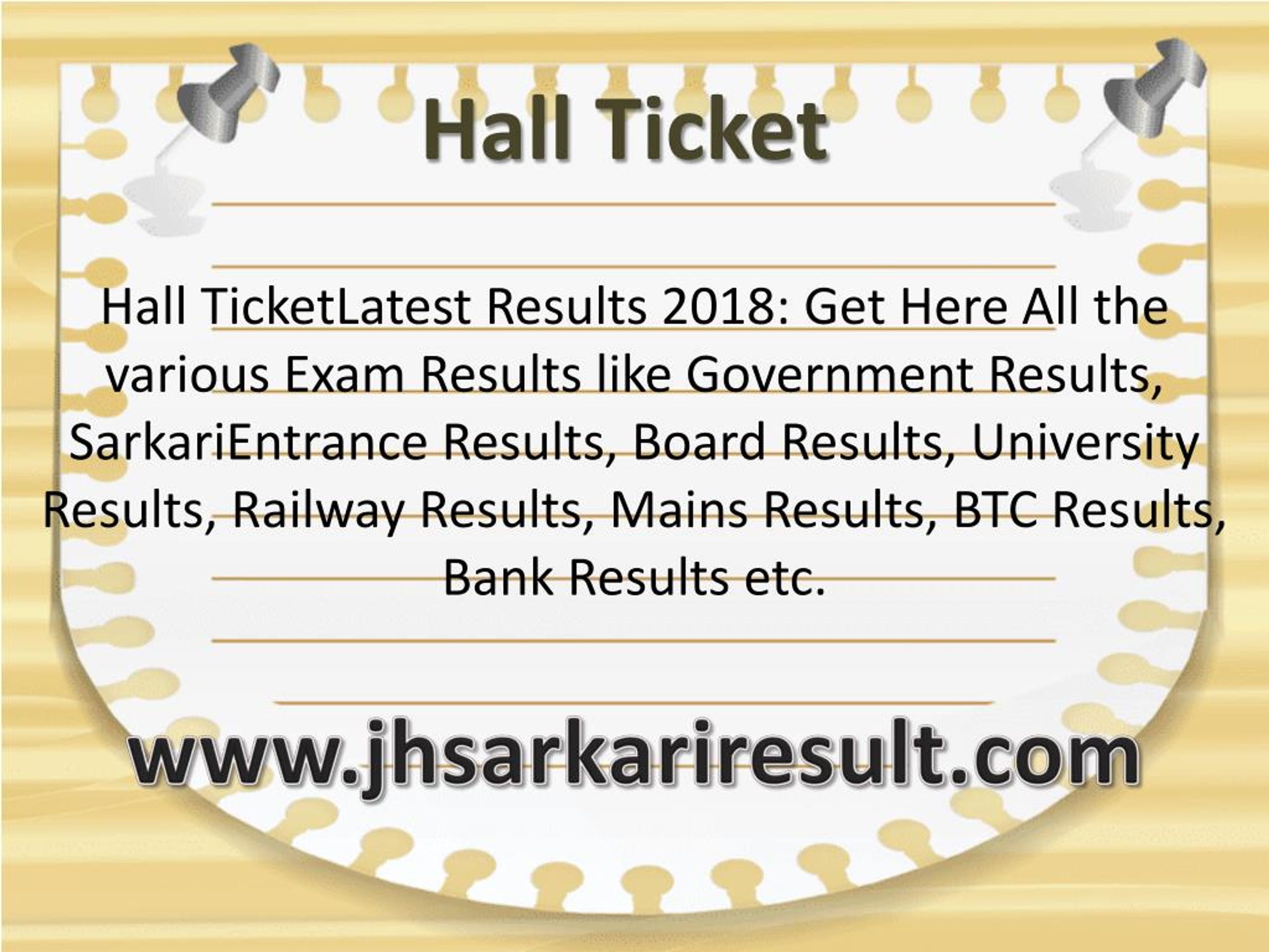 PPT - Hall Ticket PowerPoint Presentation, free download - ID:7943312