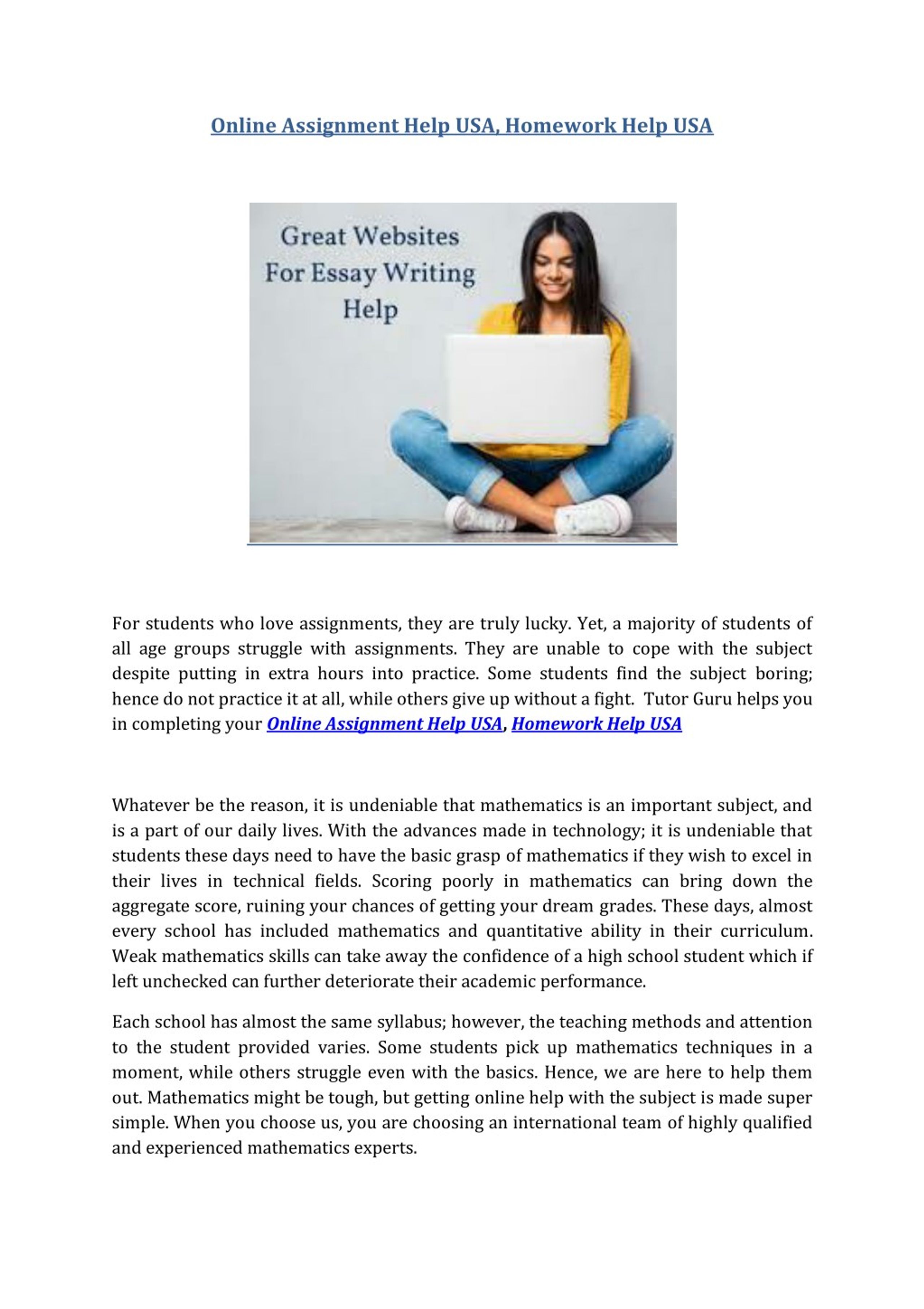 PPT - Online Assignment Help USA, Homework Help USA PowerPoint ...