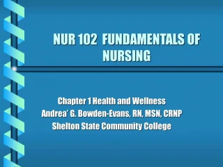 PPT - Fundamentals of Nursing NUR 102 PowerPoint Presentation, free ...