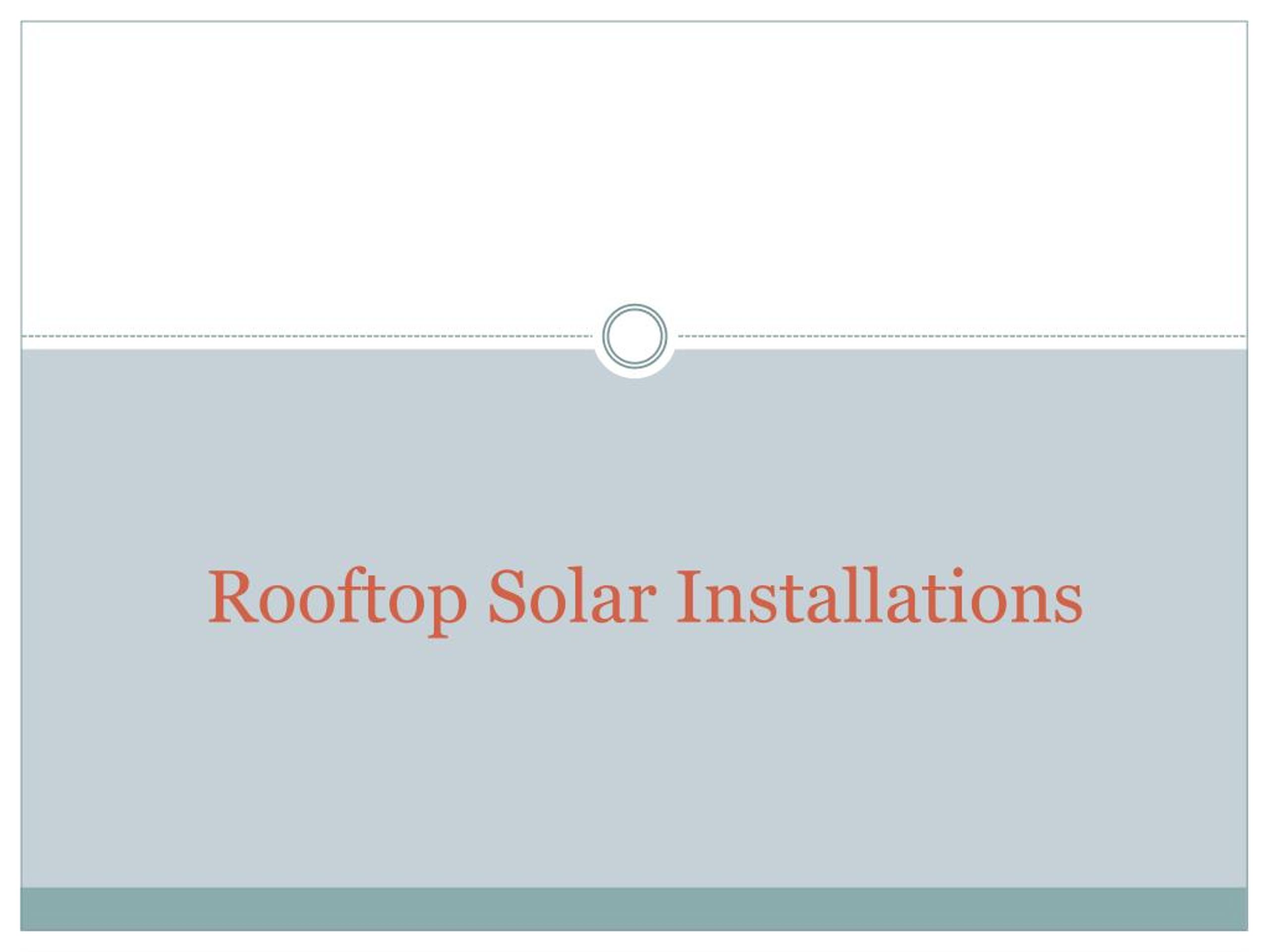 PPT - Rooftop Solar Installations PowerPoint Presentation, free ...