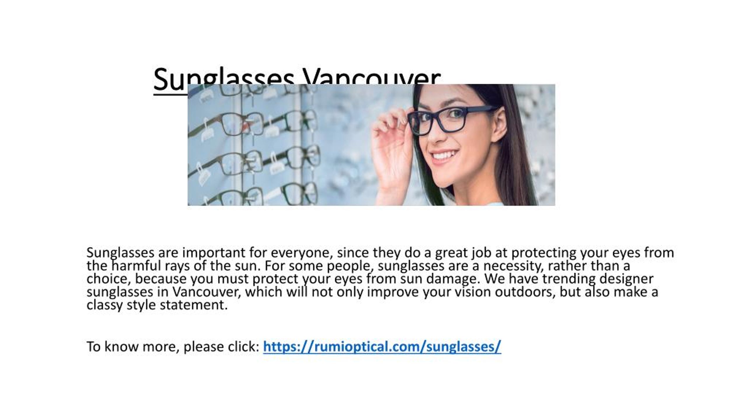 PPT - Sunglasses Vancouver PowerPoint Presentation, free download - ID ...