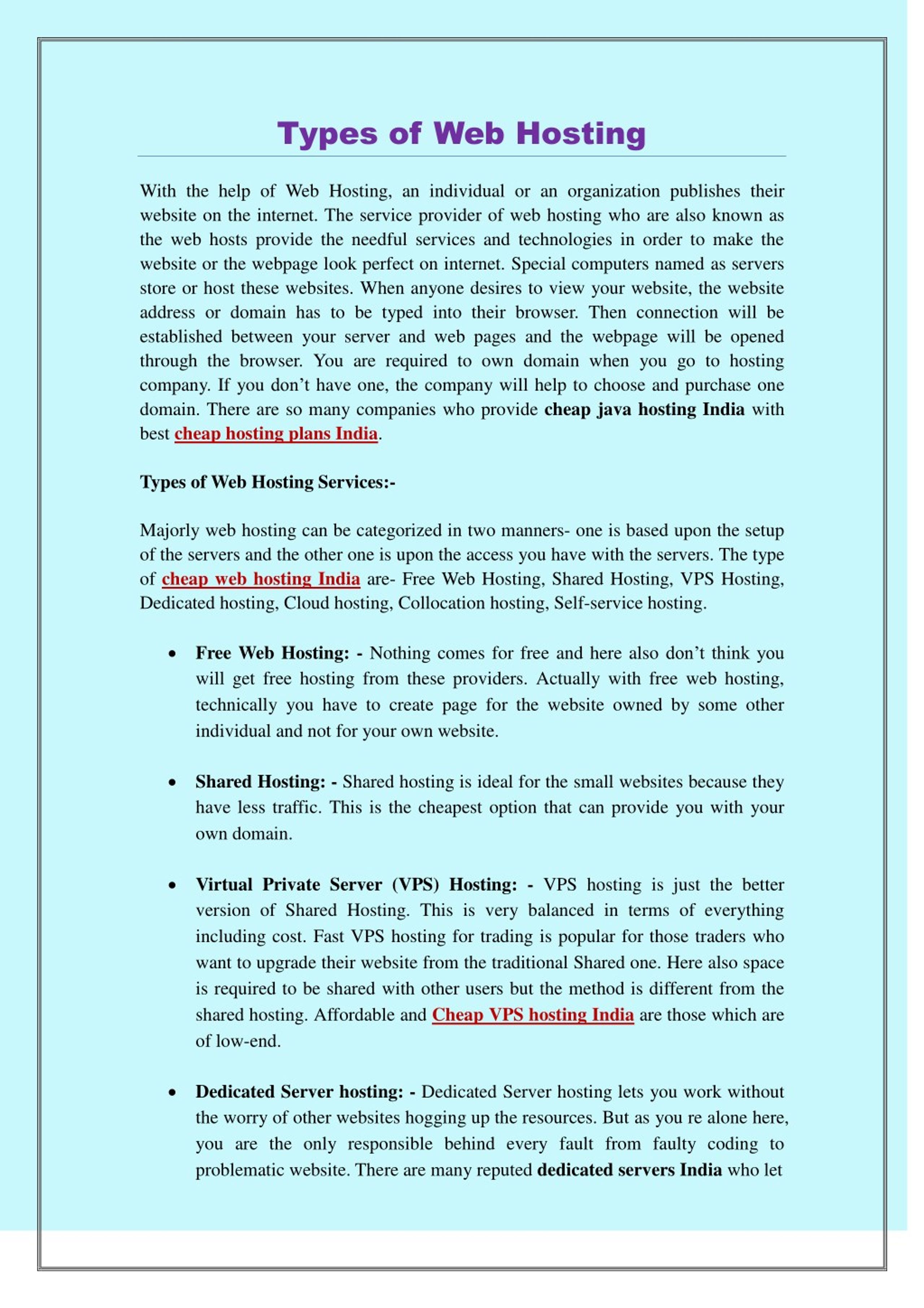 PPT - Types of Web Hosting PowerPoint Presentation, free download - ID ...