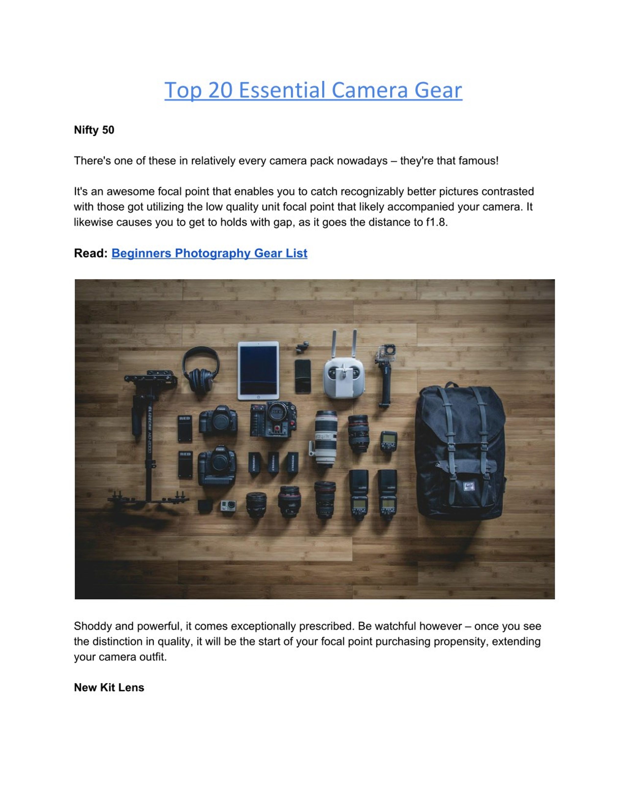 PPT - Top 20 Essential Camera Gear PowerPoint Presentation, free ...