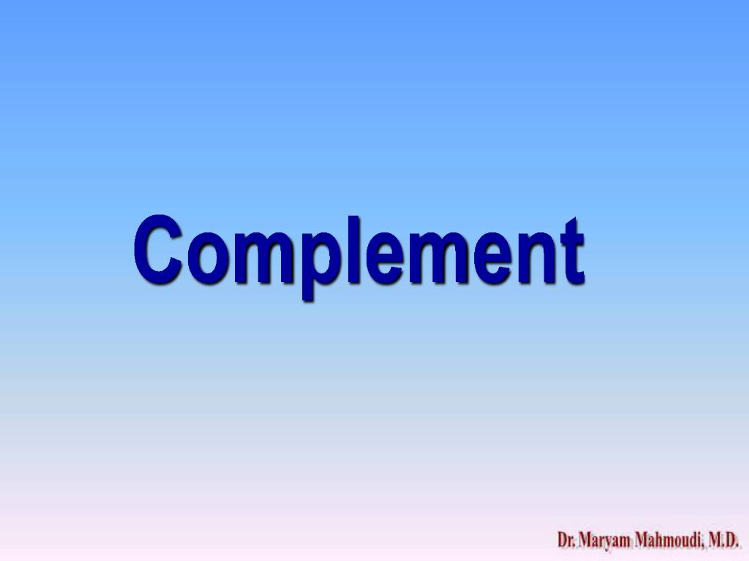 PPT - Complement PowerPoint Presentation, free download - ID:797830