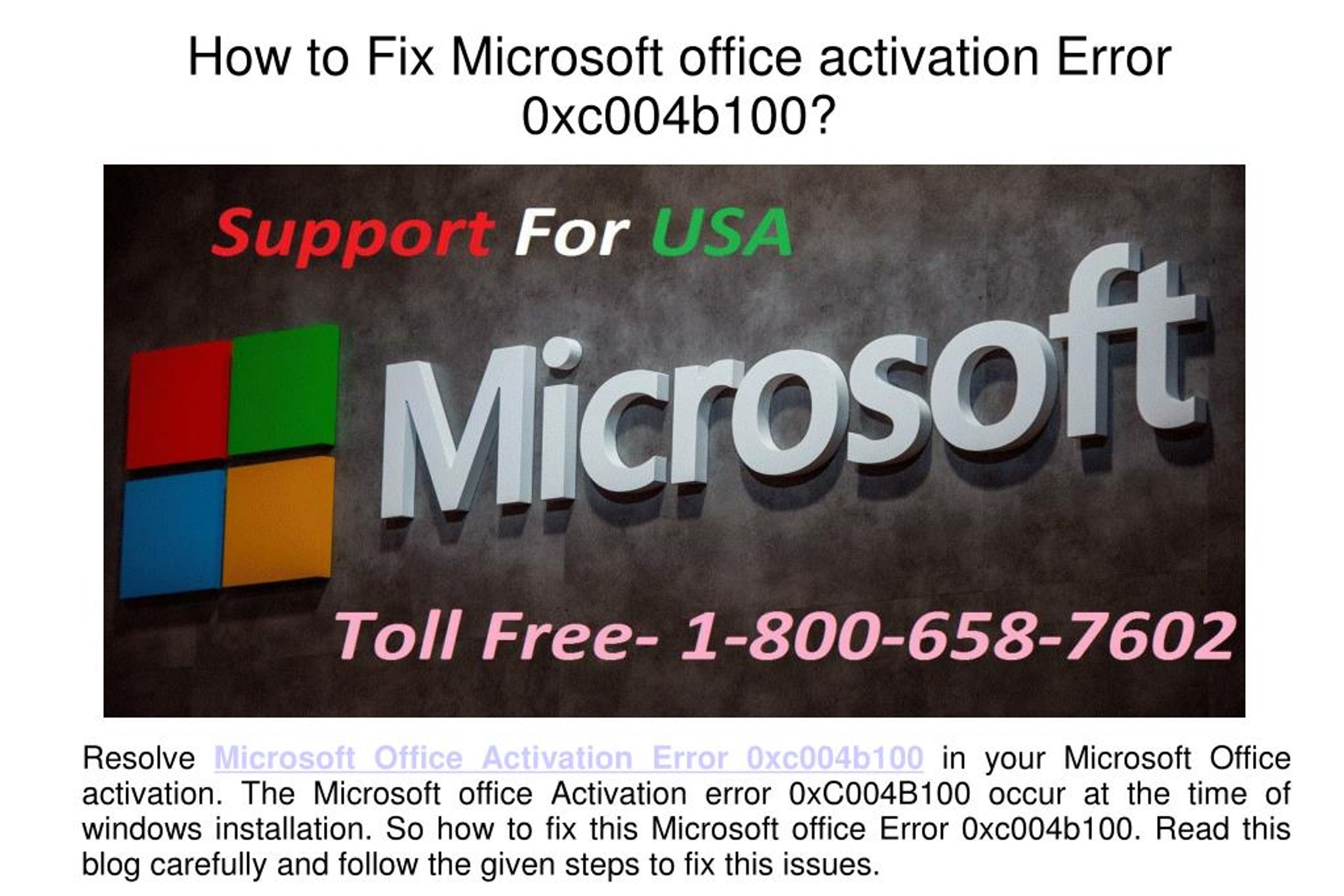 PPT - How to Fix Microsoft office activation Error 0xc004b100? PowerPoint Presentation - ID:7983091