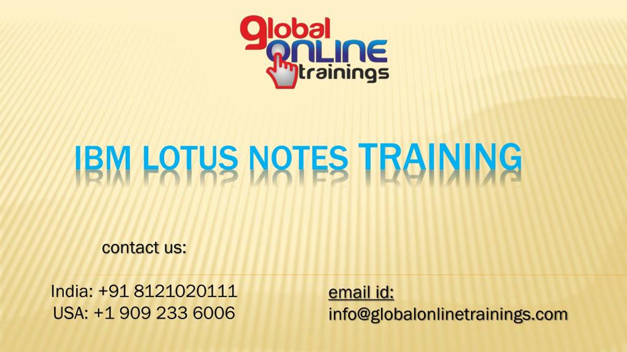 PPT - IBM Lotus notes Training | Lotus Notes Online Course - GOT ...