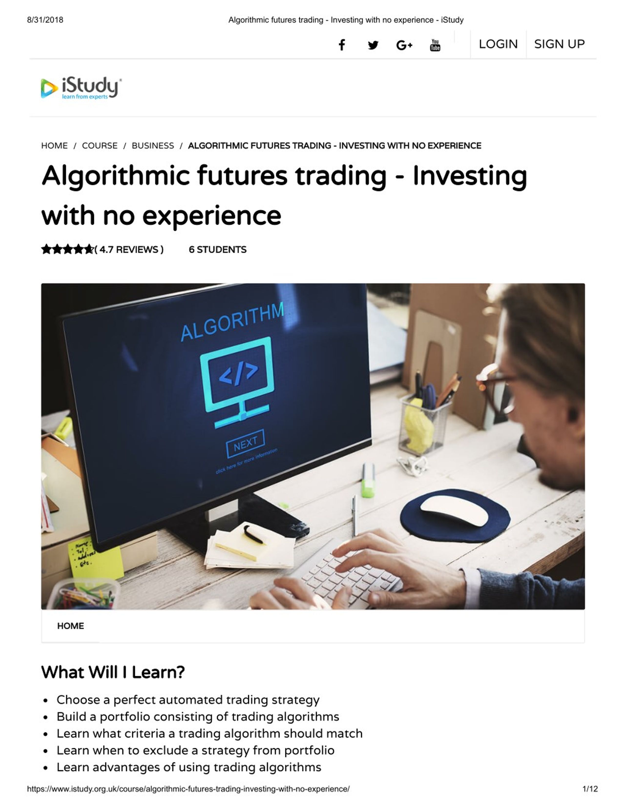 PPT - Algorithmic futures trading - Investing with no experience ...