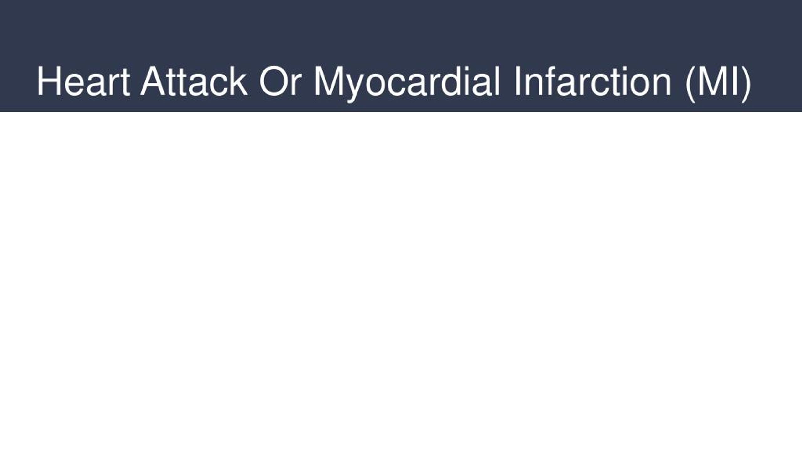 PPT - Myocardial Infarction (MI) Threatens Permanent Damage PowerPoint ...