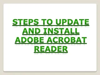 PPT - Steps to Install and Update Adobe Acrobat Reader Manually ...
