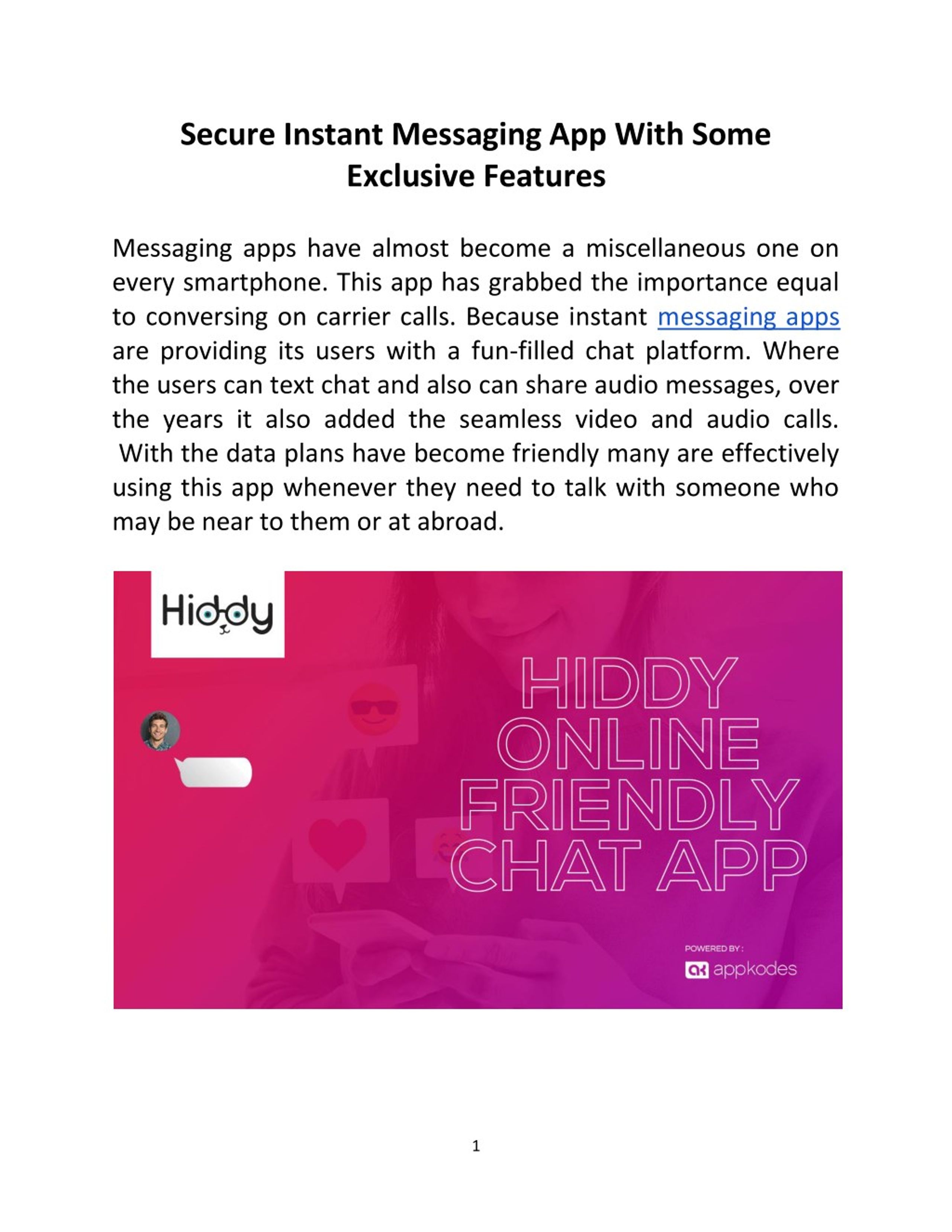 PPT - Secure Instant Messaging App With Some Exclusive Features ...