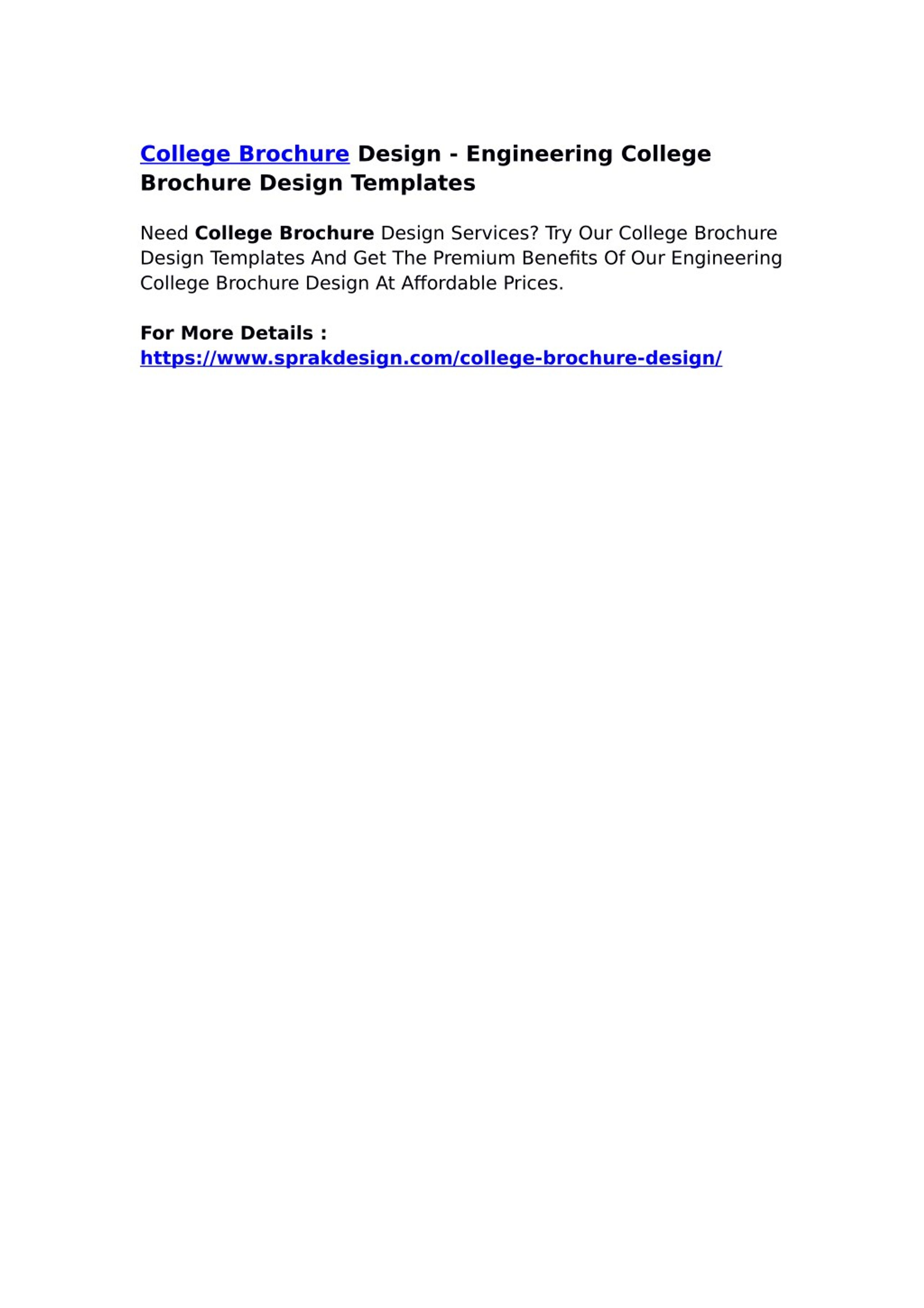 PPT - College Brochure Design - Engineering College Brochure Design ...