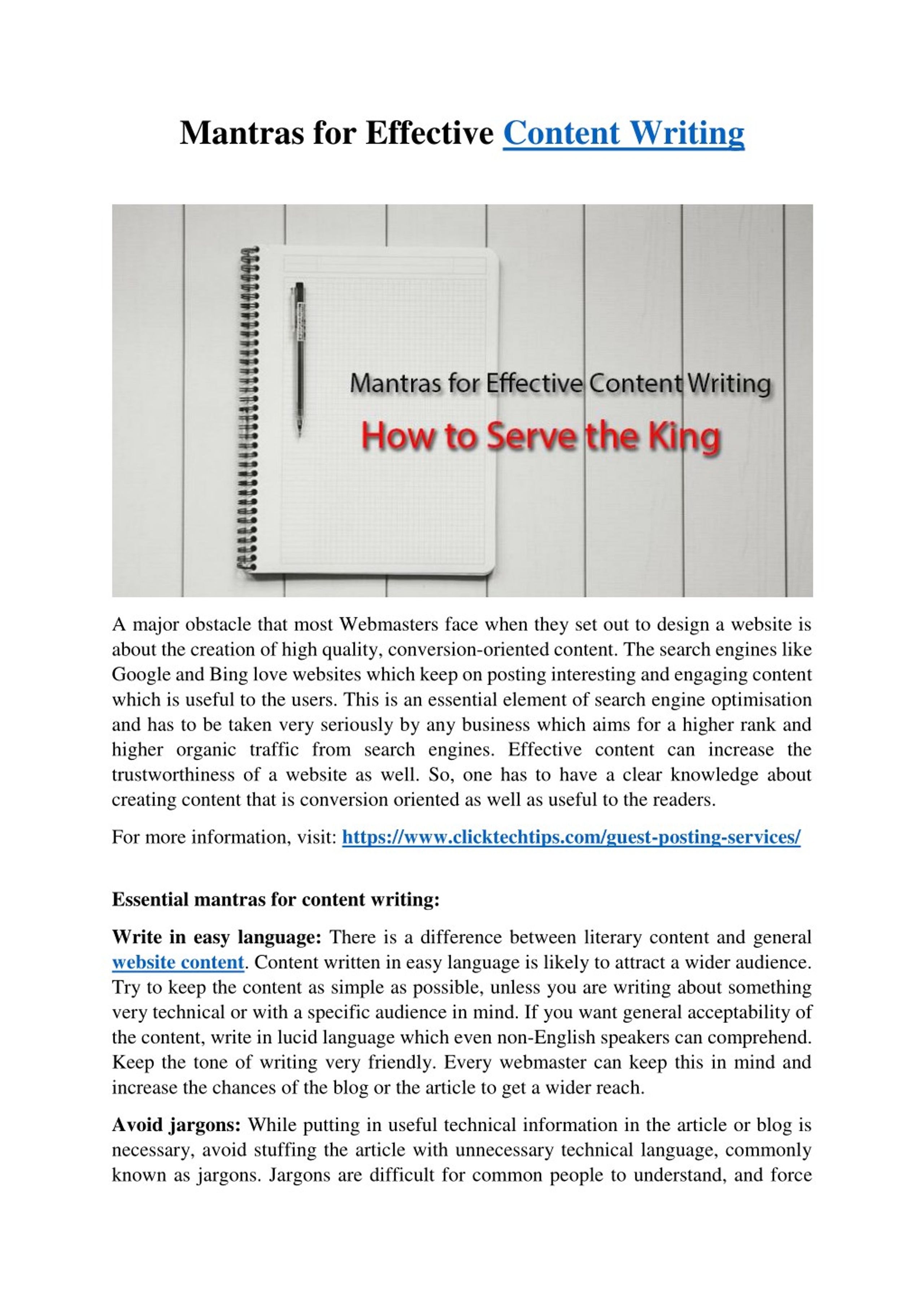 PPT - Mantras for Effective Content Writing PowerPoint Presentation, free download - ID:8022829