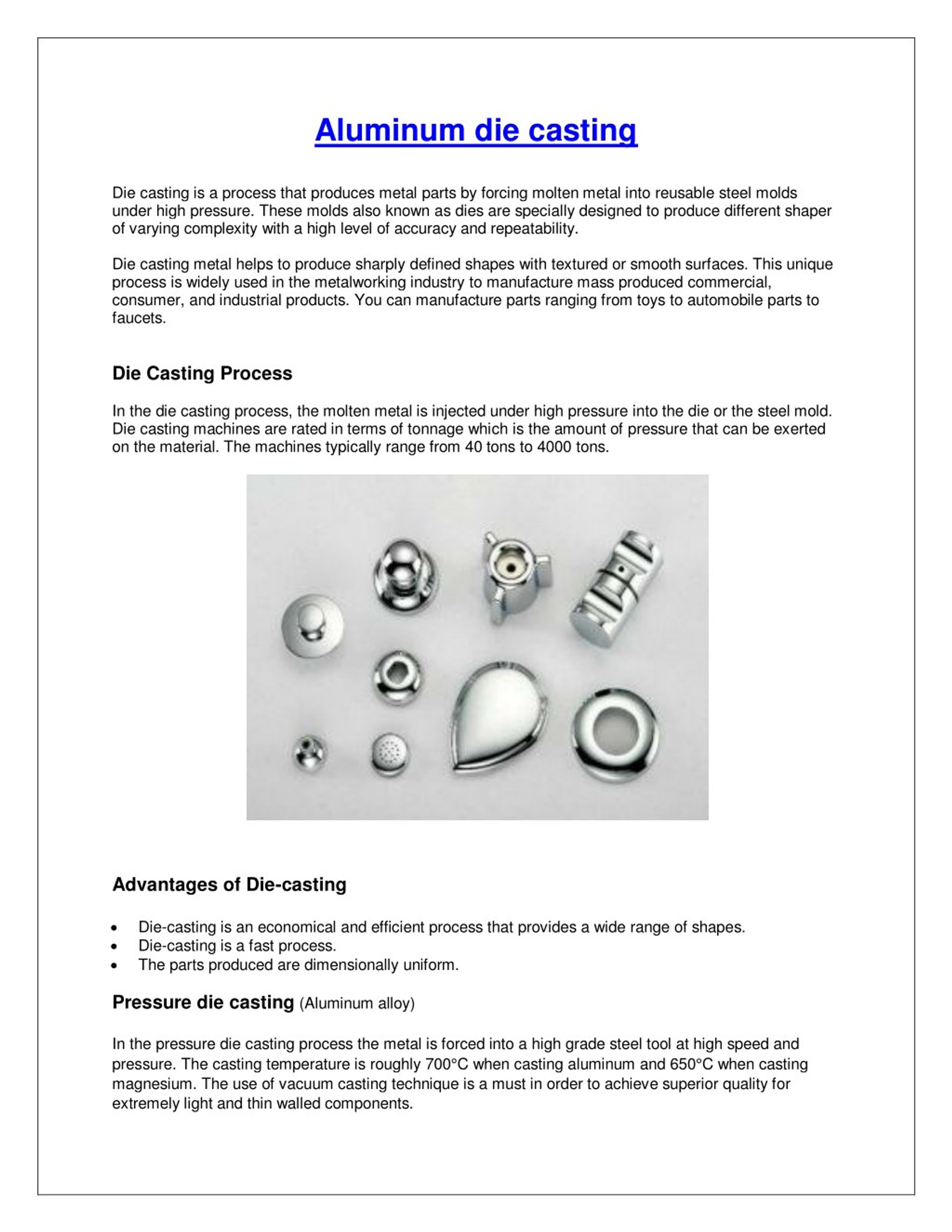 PPT - Aluminum die casting PowerPoint Presentation, free download - ID ...