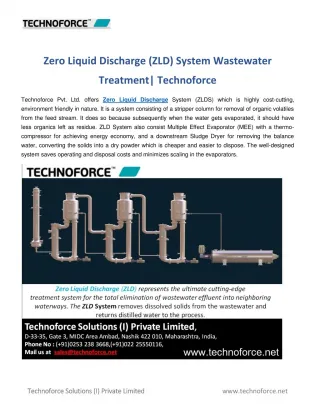 PPT - Presentation on Zero Liquid Discharge System For Molasses Based Distillery Effluent ...