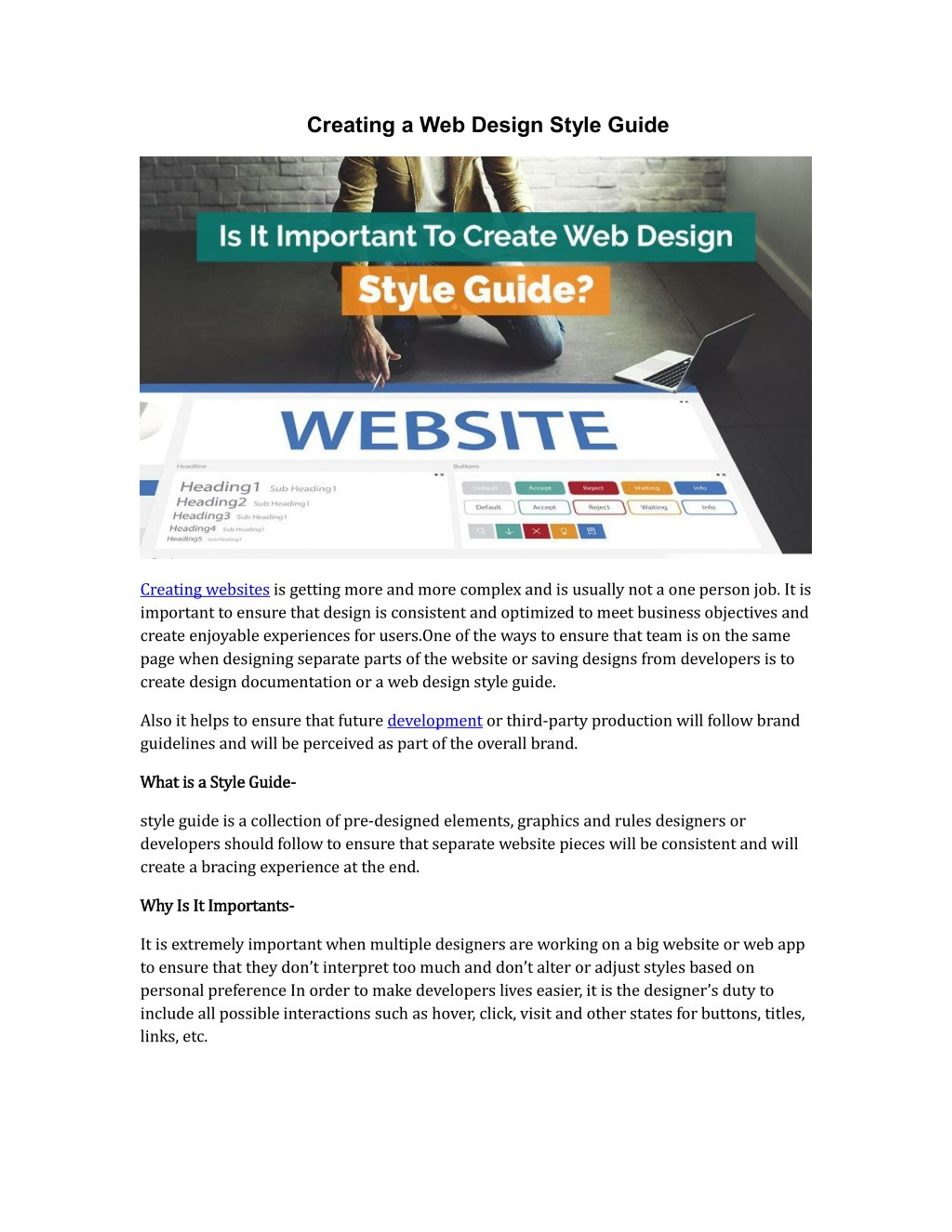 PPT - Creating a Web Design Style Guide PowerPoint Presentation, free ...