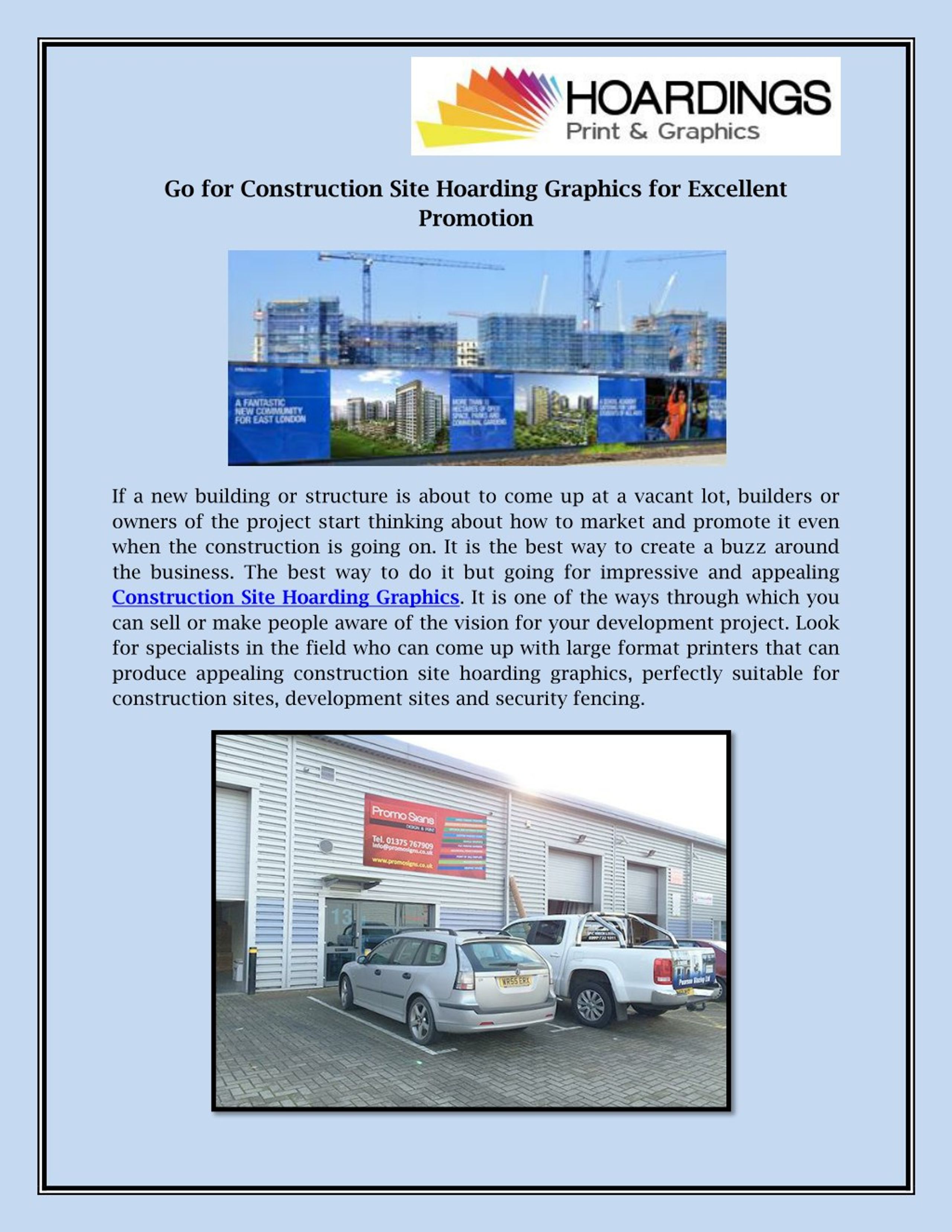 PPT - Go for Construction Site Hoarding Graphics for Excellent ...